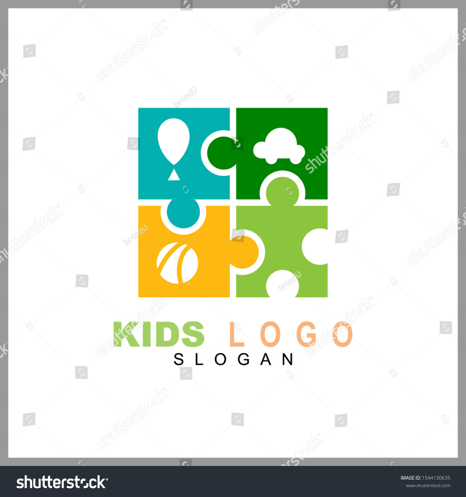 Kids Play Colorful Logo Vector Children Stock Vector (Royalty Free ... Kids Play Colorful Logo Vector Children Stock Vector (Royalty Free ...