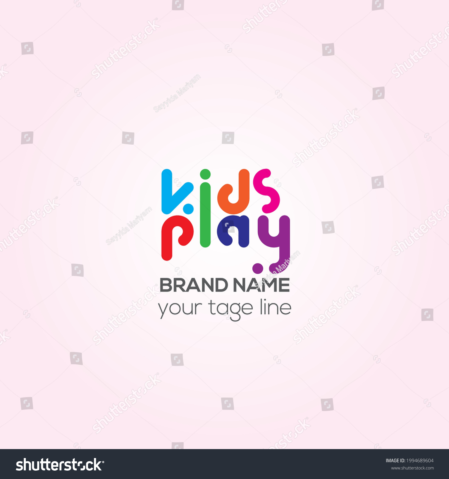 Kids Play Logo Kids Play Vector Stock Vector (Royalty Free) 1994689604 ...