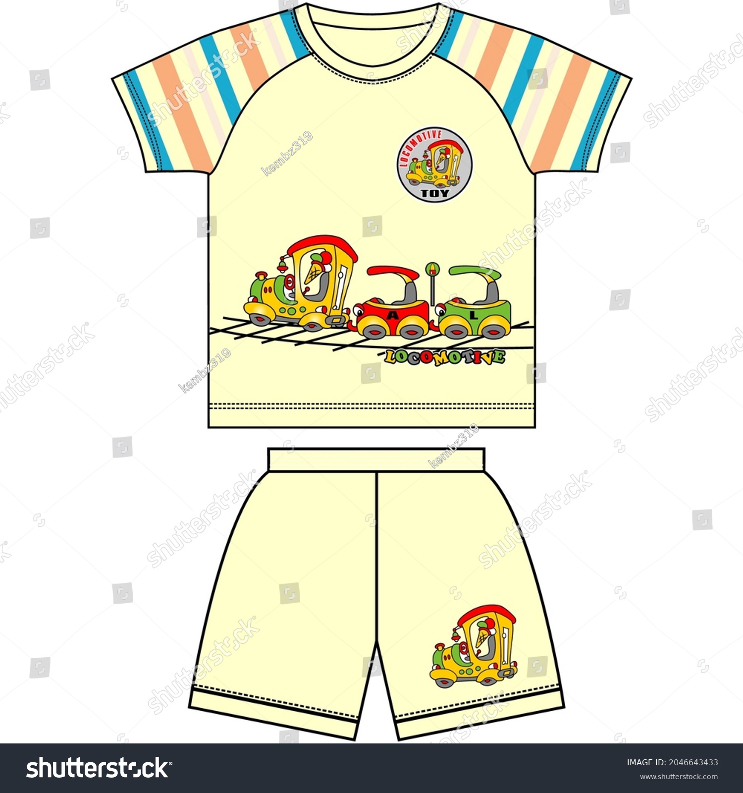 Kids Set Design Printing Stock Vector (Royalty Free) 2046643433