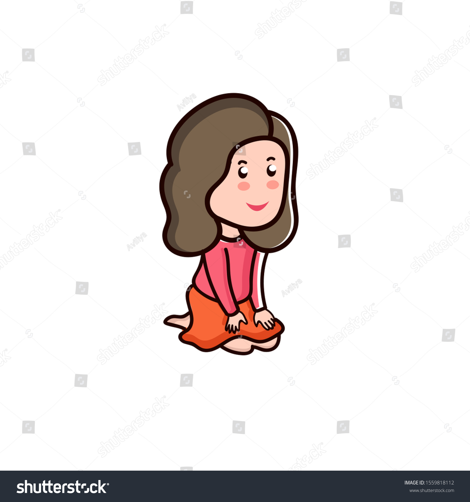 Kids Sit Down Vector Illustration Graphics Stock Vector (Royalty Free ...