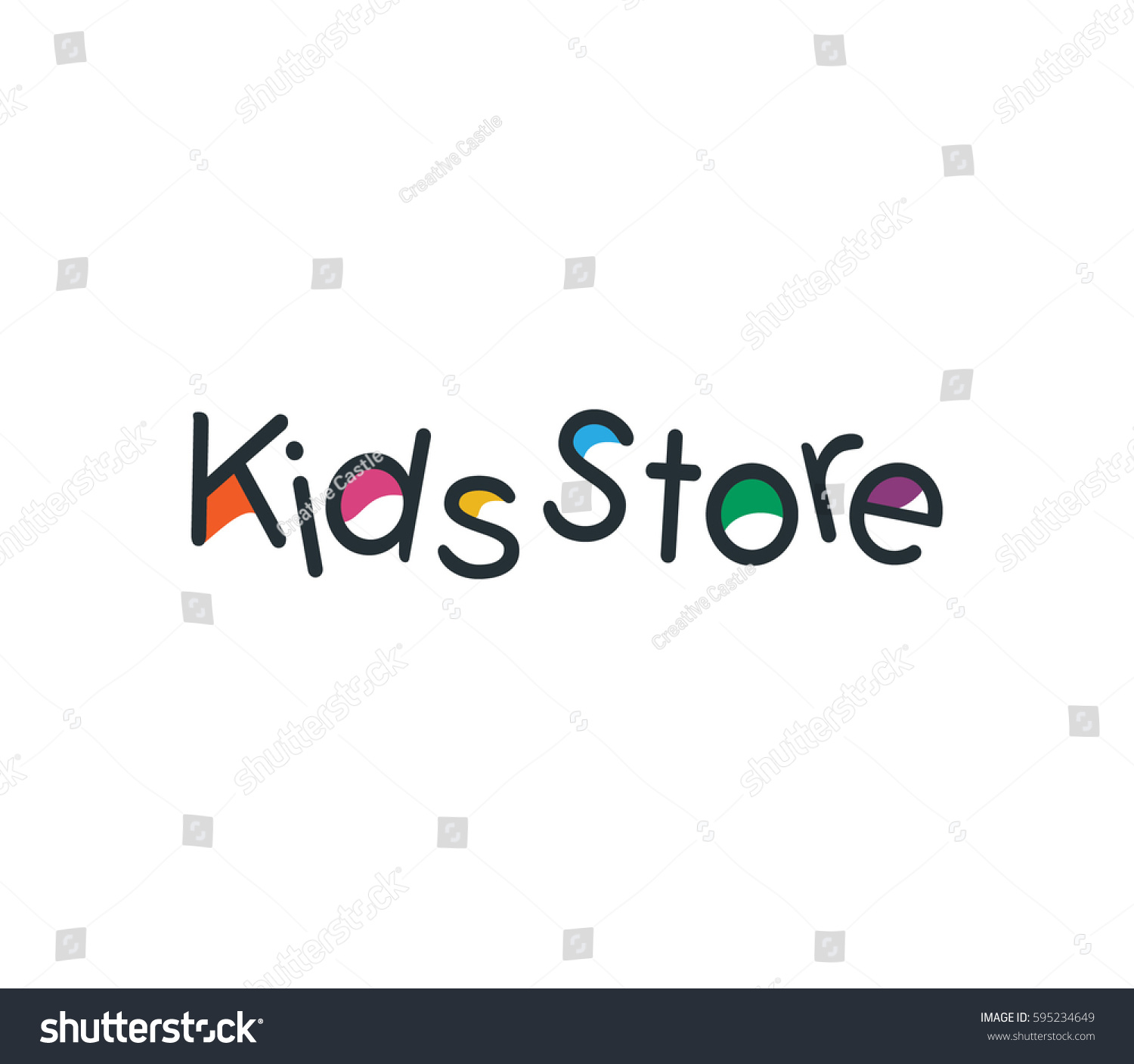 Stock vektor „Kids Store Logo vektor kreativní písmo“ (bez autorských ...