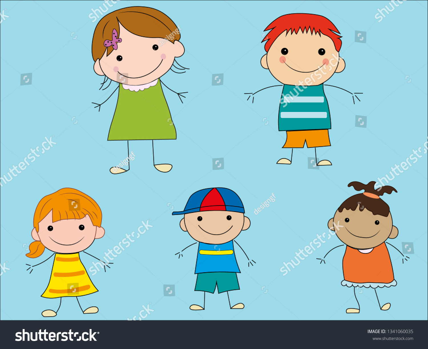 Kids Vector Design Stock Vector (Royalty Free) 1341060035