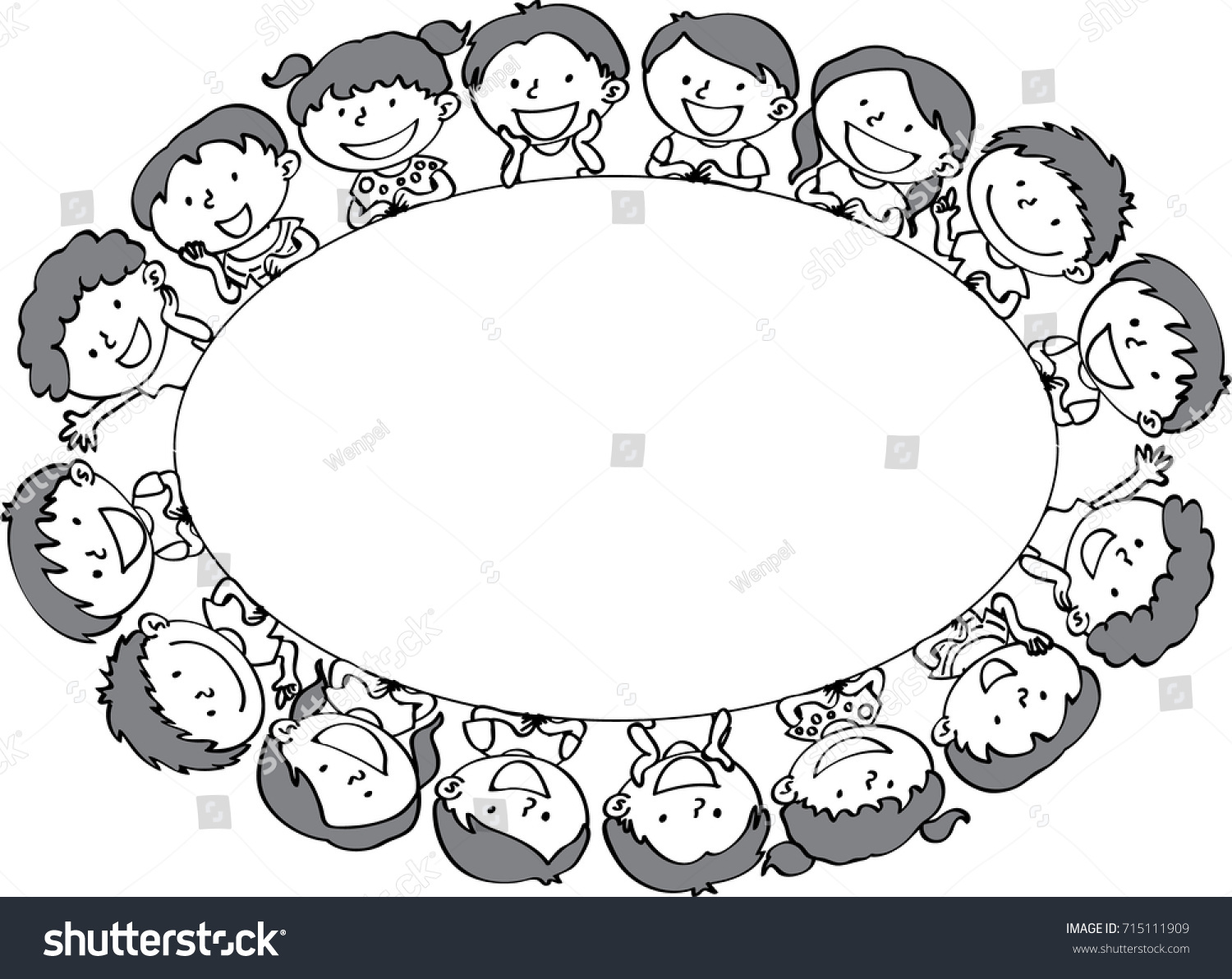 Kids Border Background Stock Vector (Royalty Free) 715111909
