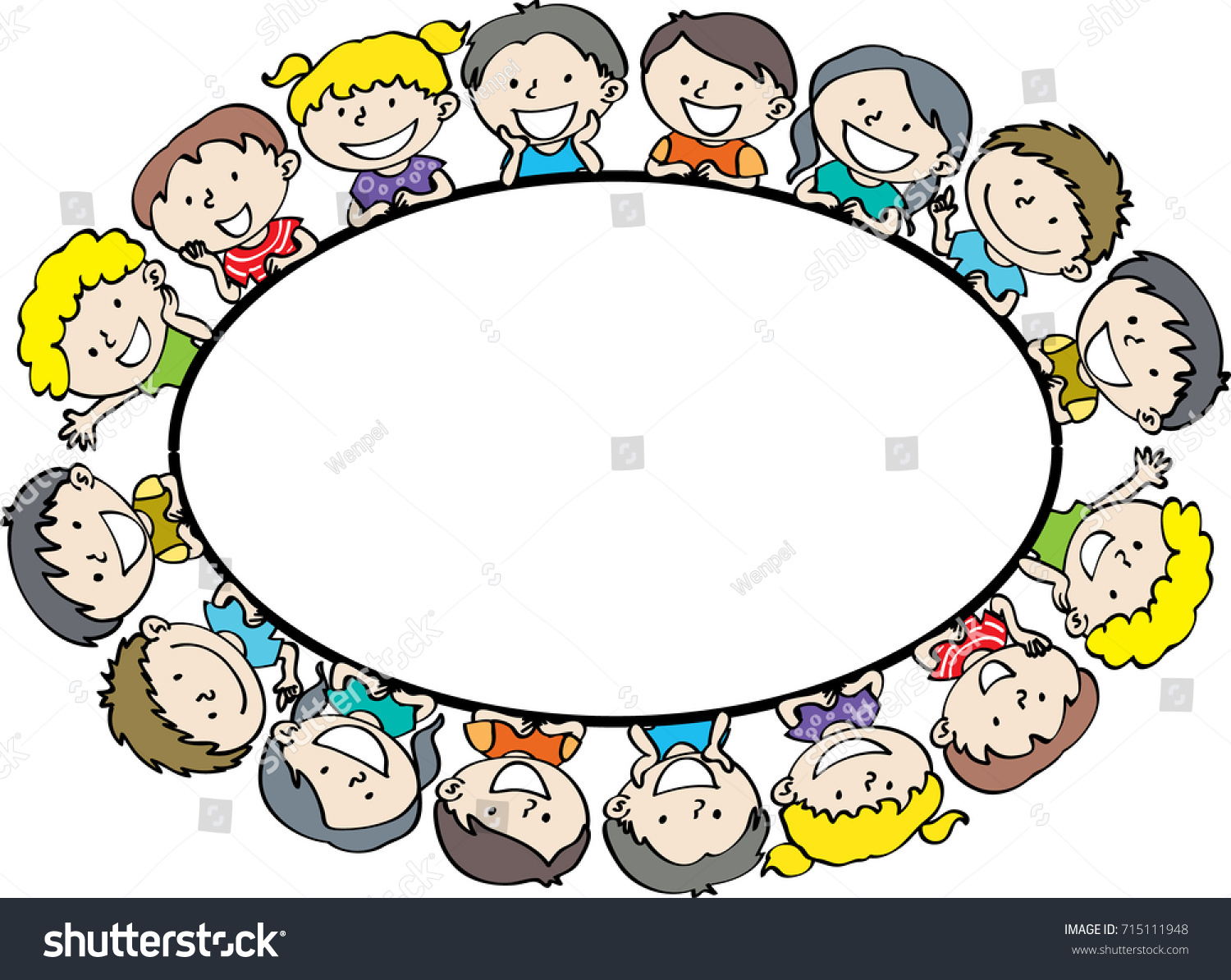Kids Border Background Stock-vektor (royaltyfri) 715111948 | Shutterstock