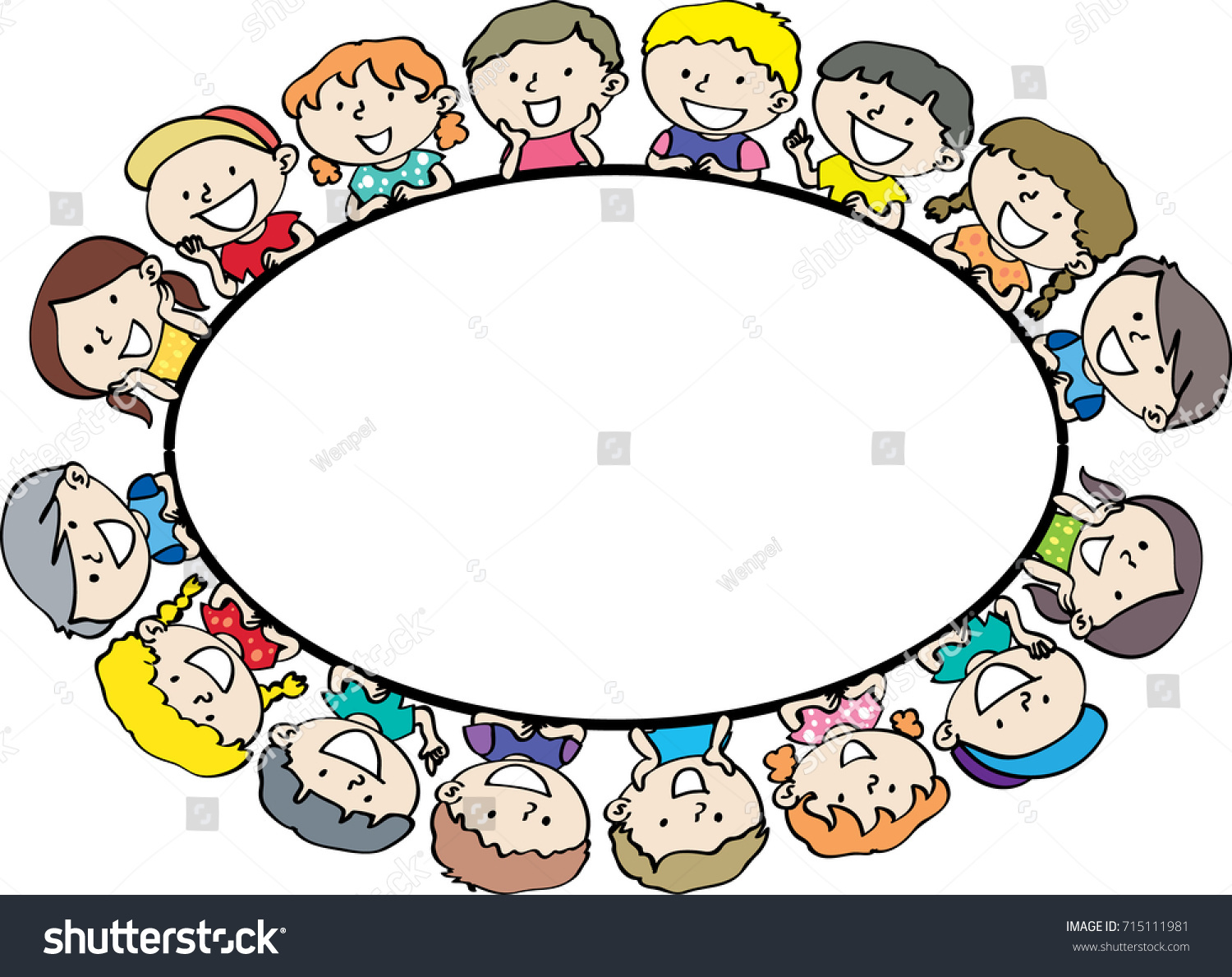 Kids Border Background Stock Vector (Royalty Free) 715111981