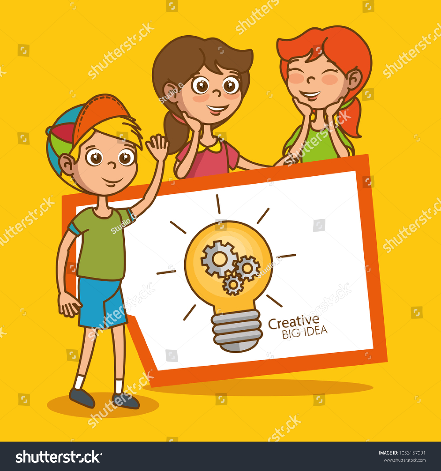 Kids Creative Big Idea Stock Vector (Royalty Free) 1053157991 ...