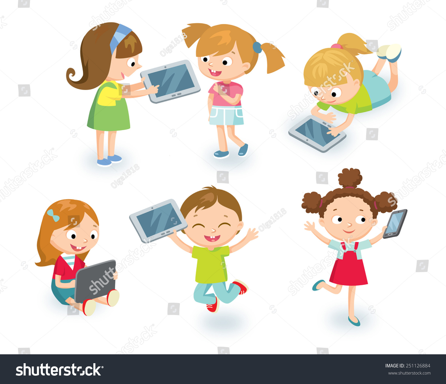 Kids Gadgets Stock Vector (Royalty Free) 251126884