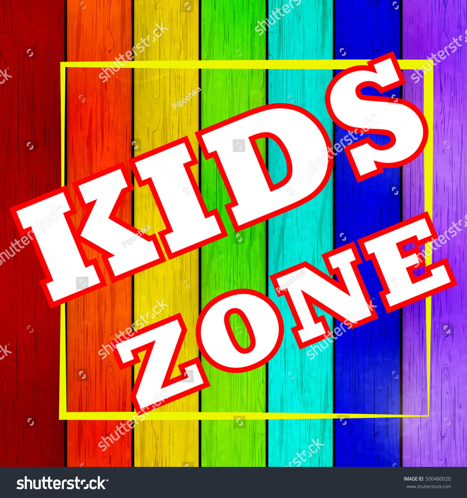 Kids Zone Banner Design Vector: vector de stock (libre de regalías ...