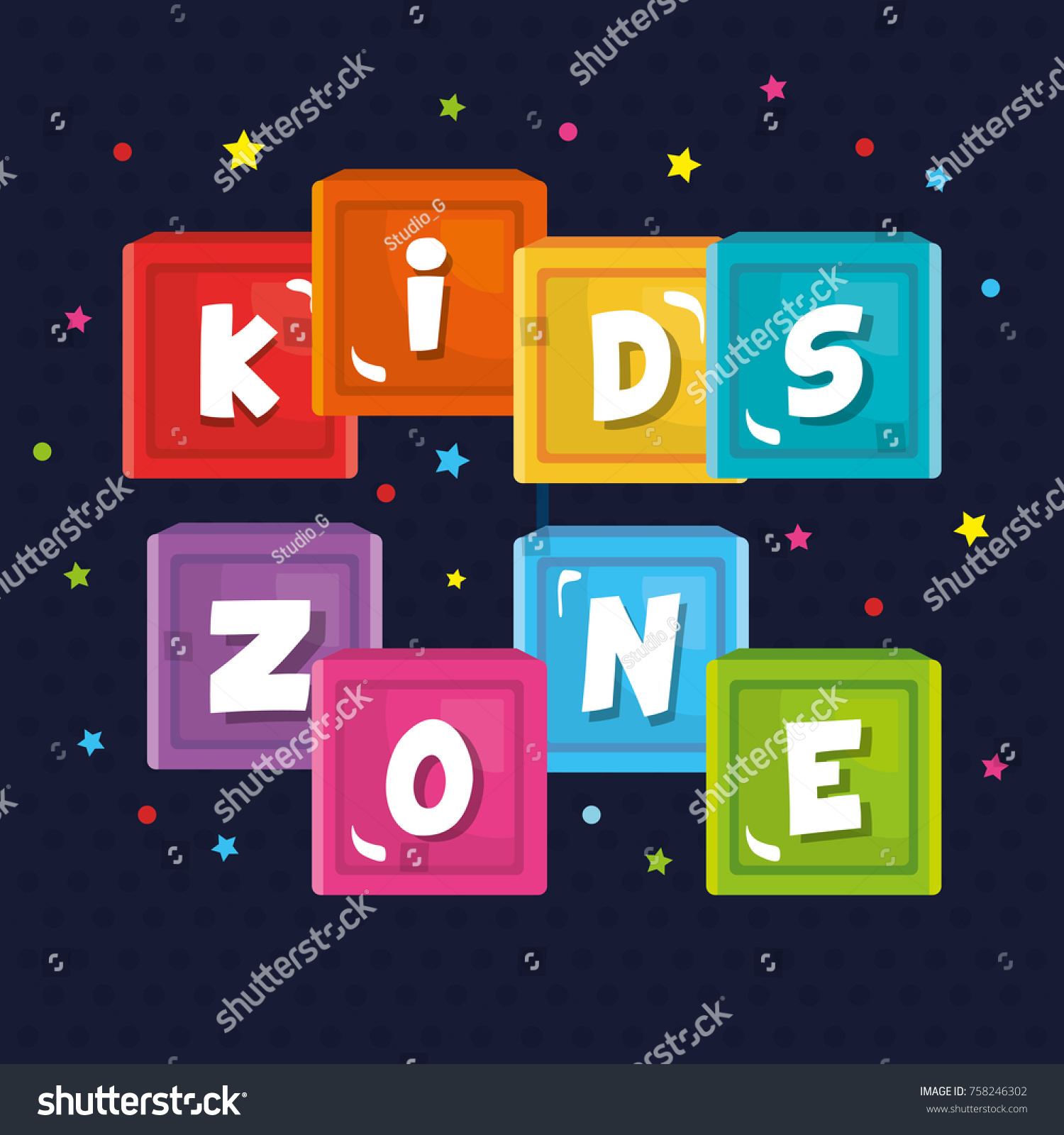 Kids Zone Poster Icon Stock Vector (Royalty Free) 758246302 | Shutterstock
