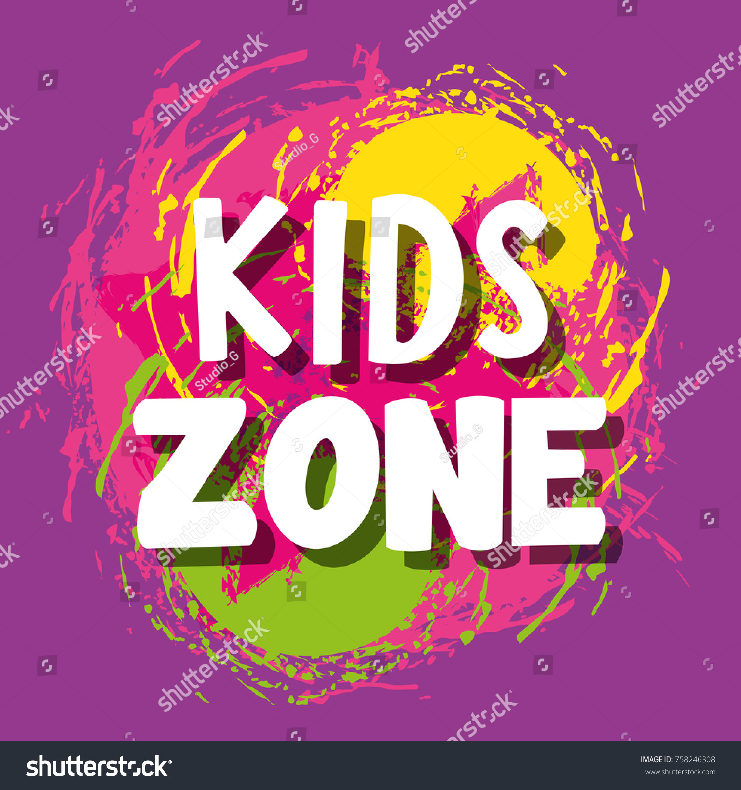 Kids Zone Poster Icon Stock Vector (Royalty Free) 758246308 | Shutterstock