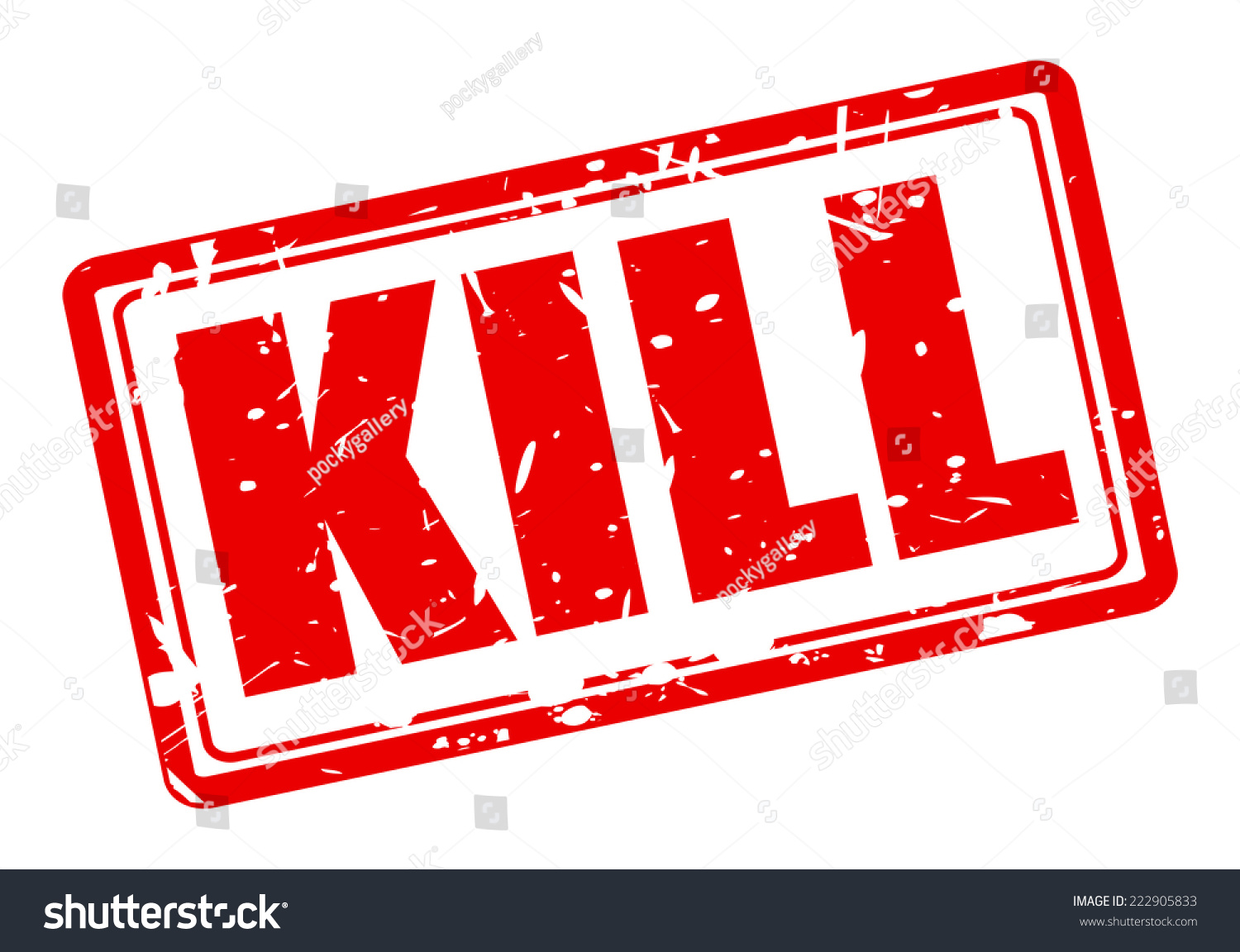 Kill Red Stamp Text On White: vector de stock (libre de regalías ...