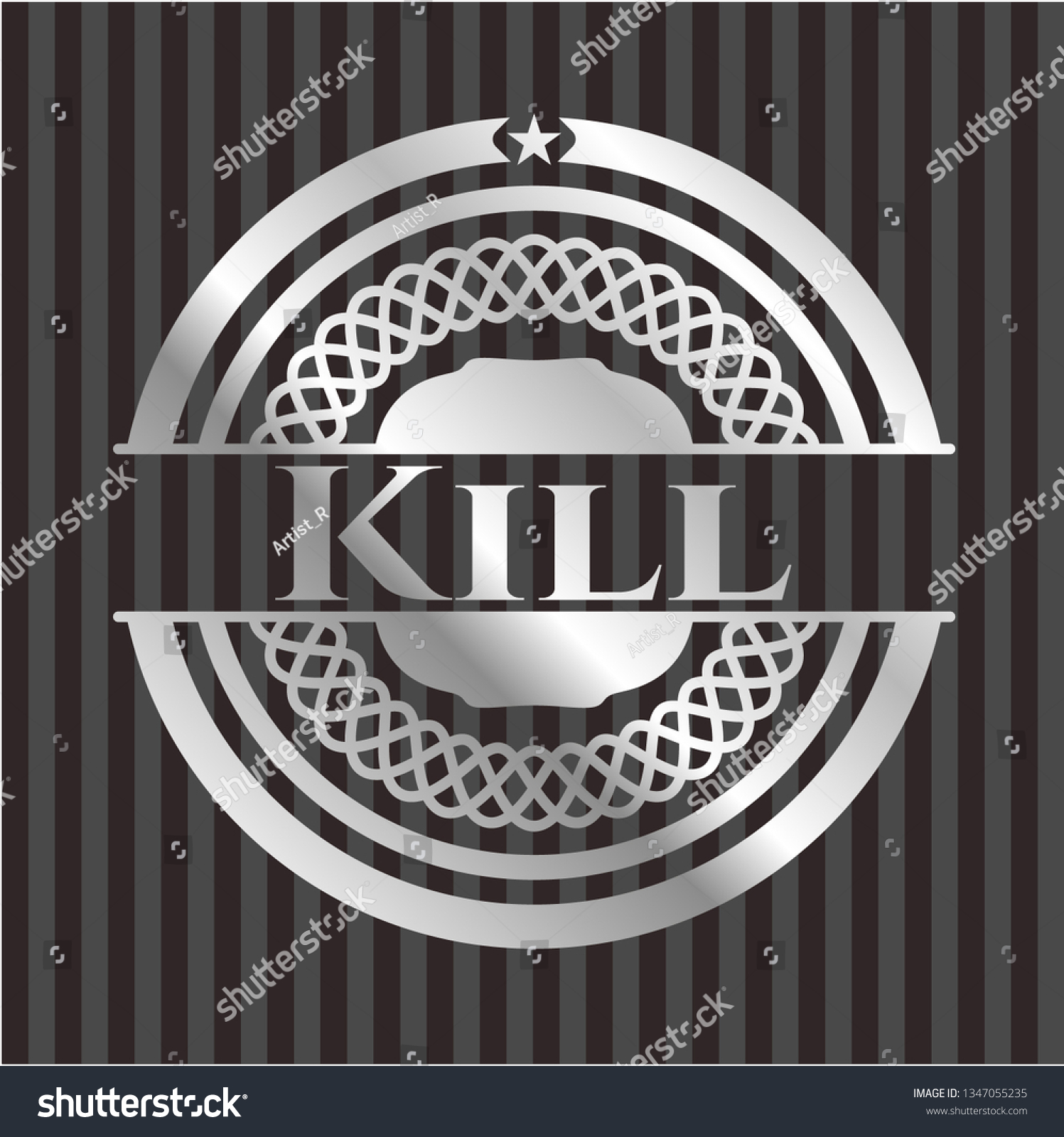 Kill Silver Badge Emblem Stock Vector (Royalty Free) 1347055235 ...