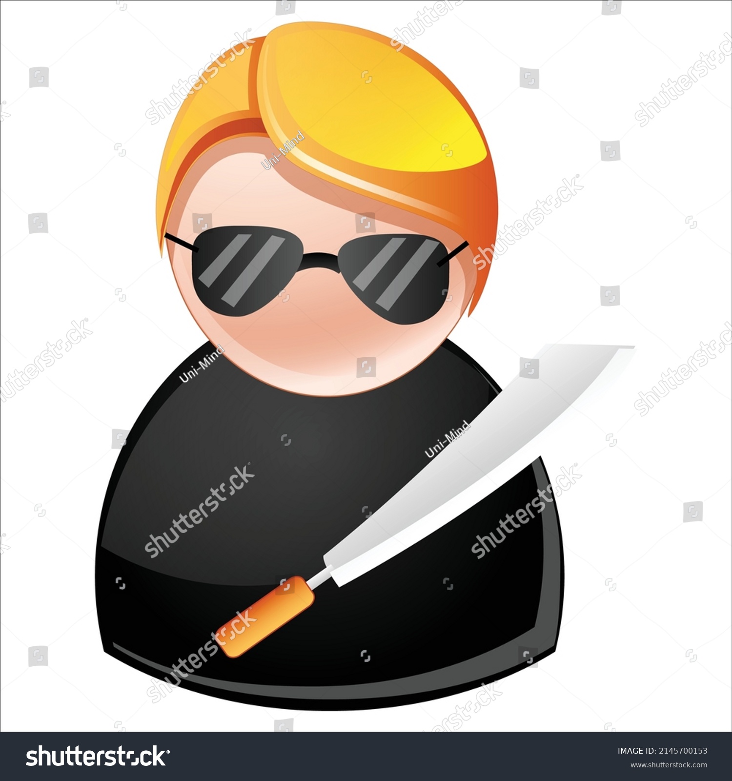 Killer Avatar Isolated Vector Icon Which Stock Vector (Royalty Free ...