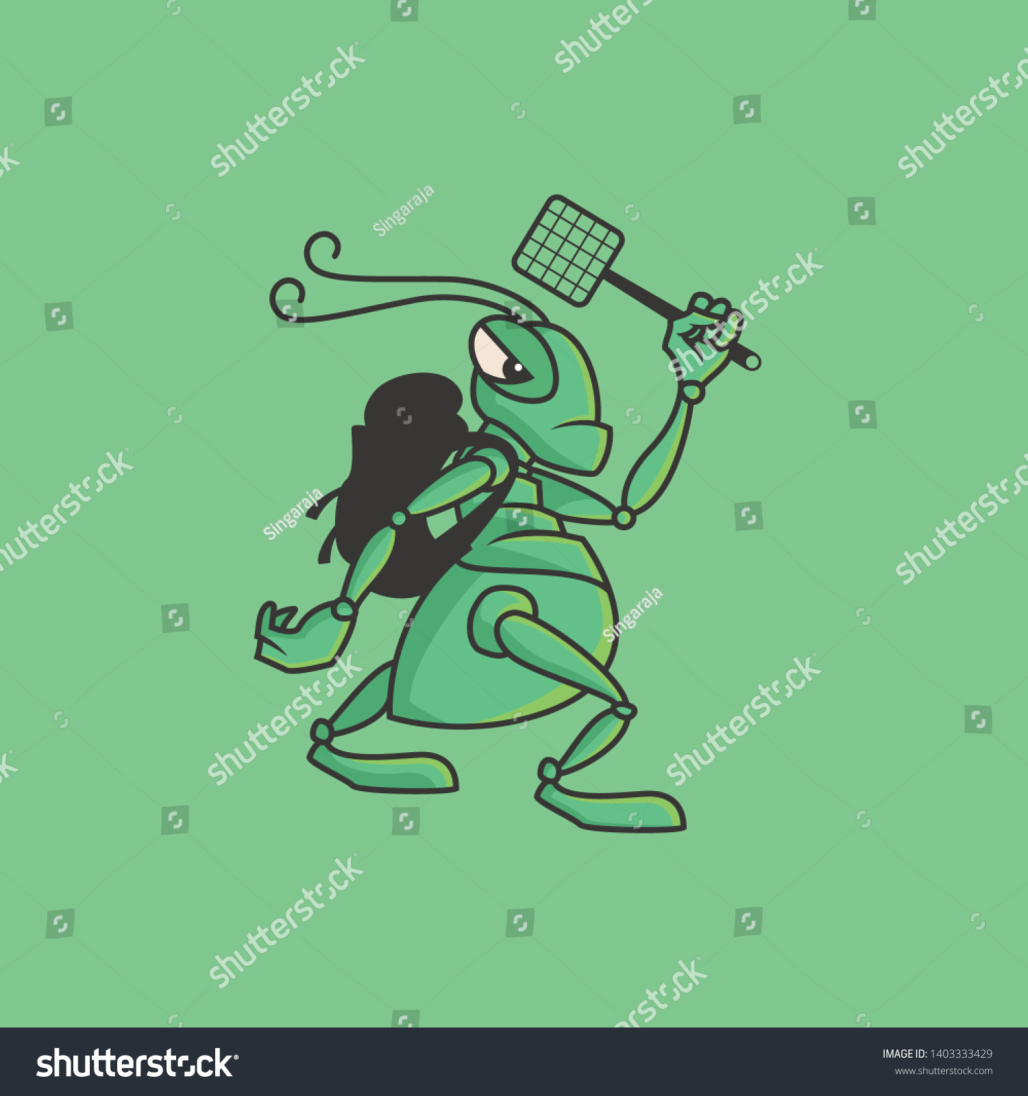 Killer Bug Mascot Character Design Stock Vector (Royalty Free ...