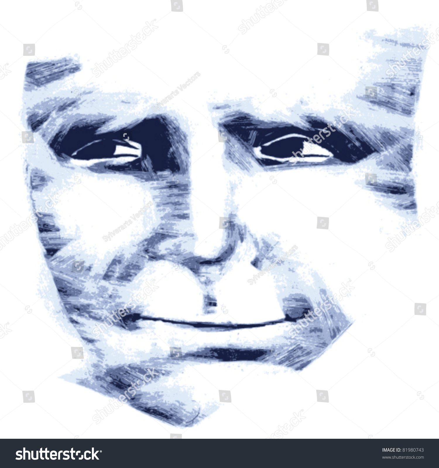 Kind Face Stock Vector (Royalty Free) 81980743 | Shutterstock