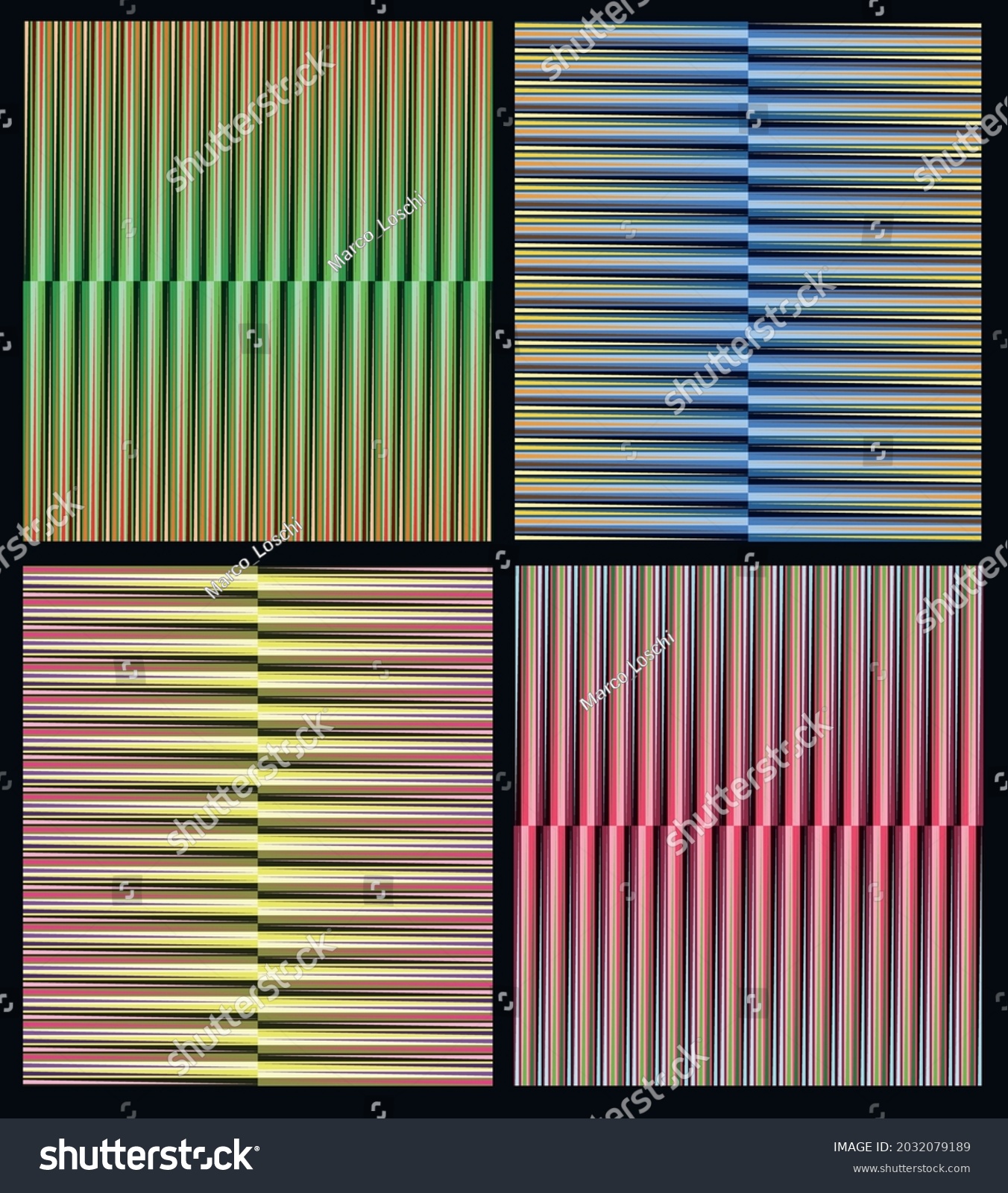 Kinetic Art Color Pattern Texture Stock Vector (Royalty Free) 2032079189