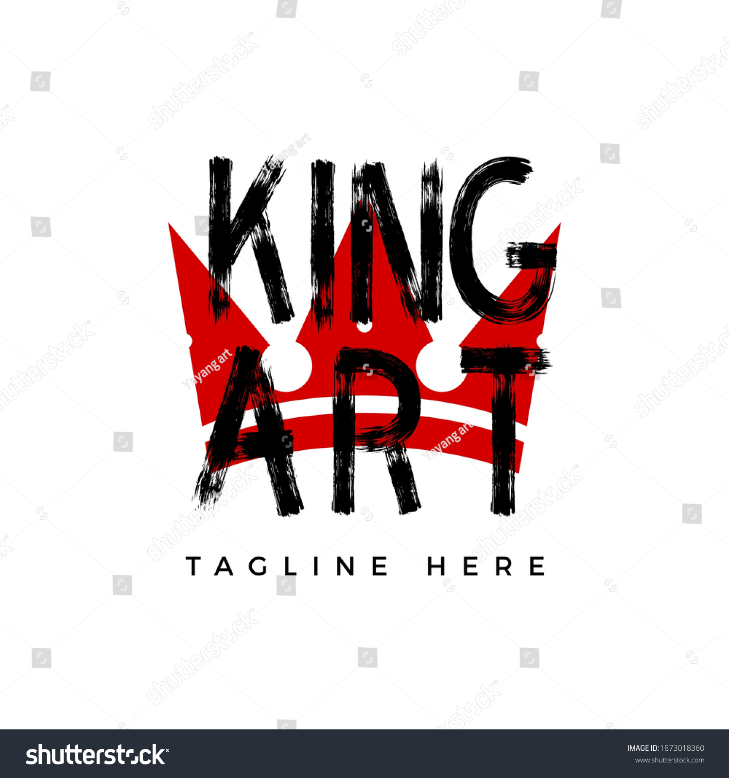 King Crown Logo Design Stock Vector (Royalty Free) 1873018360 ...