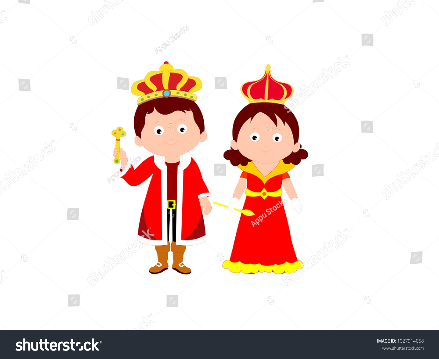 King Queen Vector Image Stock Vector (Royalty Free) 1027914058