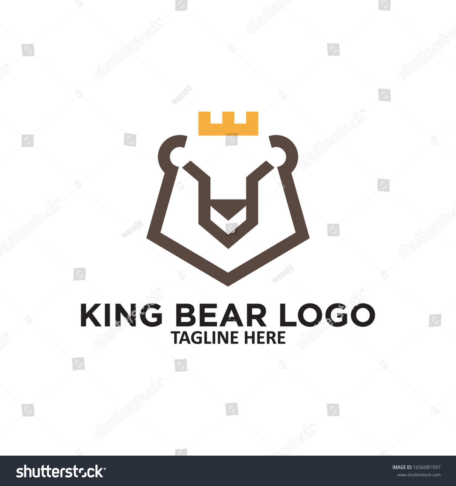 King Bear Logo Vector Illustration Stock Vector (Royalty Free) 1656081997 | Shutterstock