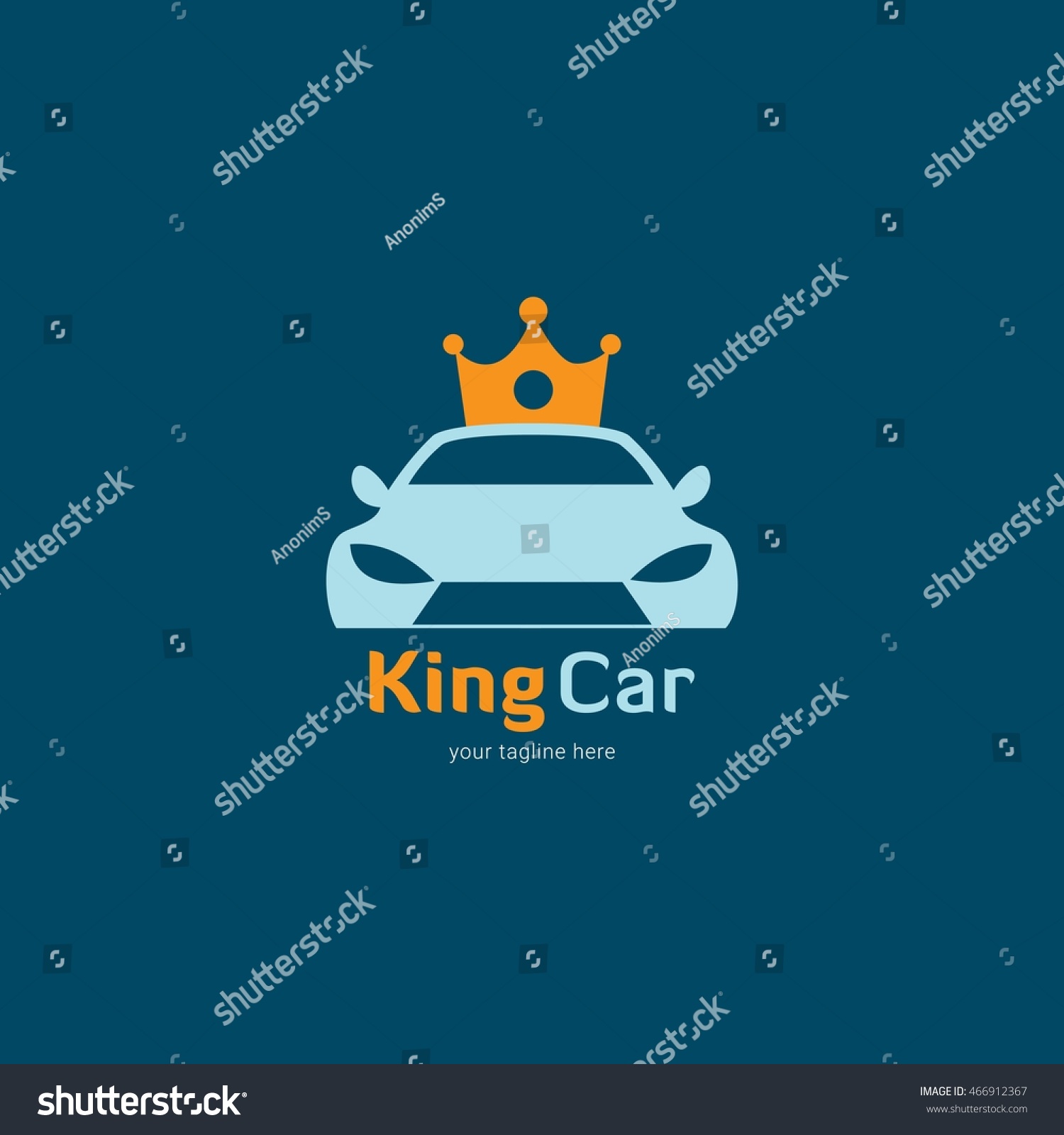 King Car Logo Design Template Vector Stock Vector (Royalty Free) 466912367