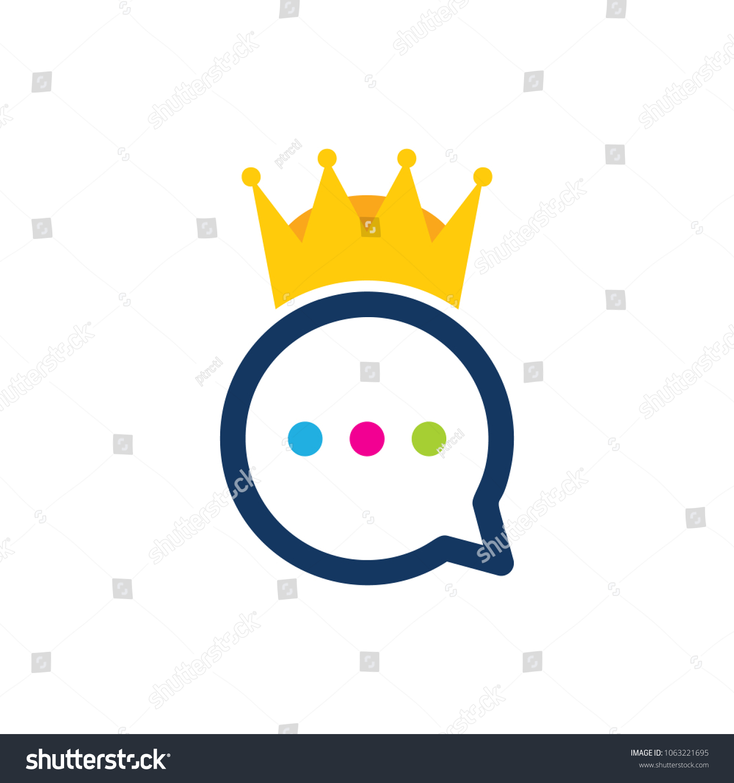 King Chat Logo Icon Design Stock Vector (Royalty Free) 1063221695 ...
