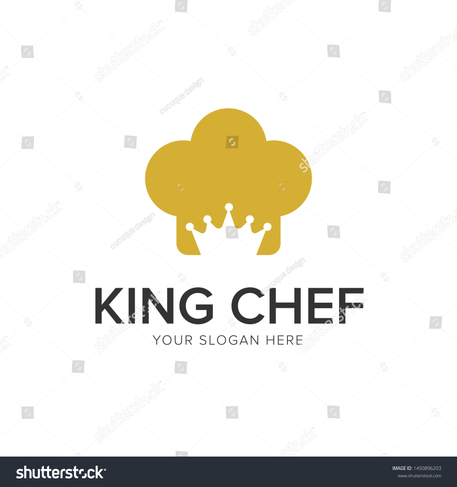 King Chef Icon Logo Design Stock Vector (Royalty Free) 1450896203 ...