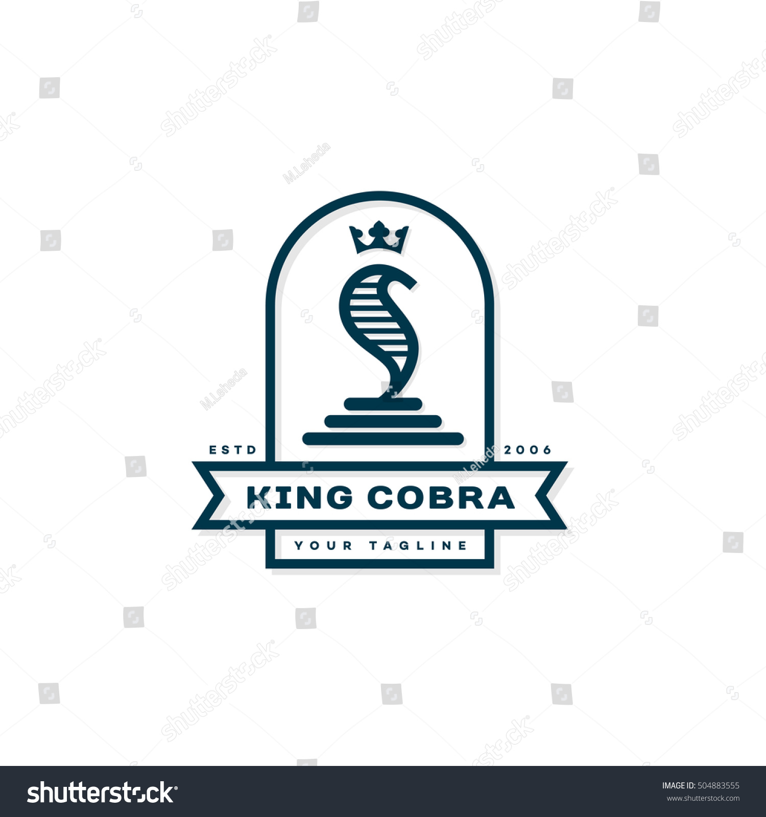 King Cobra Label Template Design. Vektorgrafik.: Stock-Vektorgrafik ...