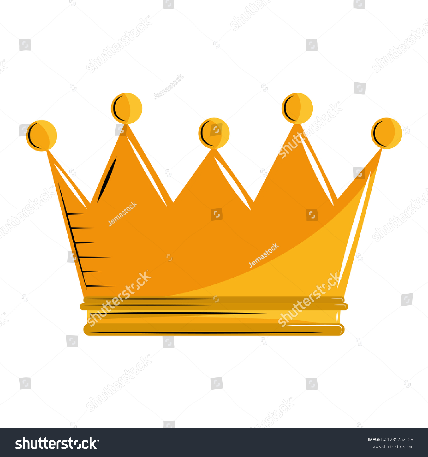 King Crown Cartoon Stock Vector (Royalty Free) 1235252158
