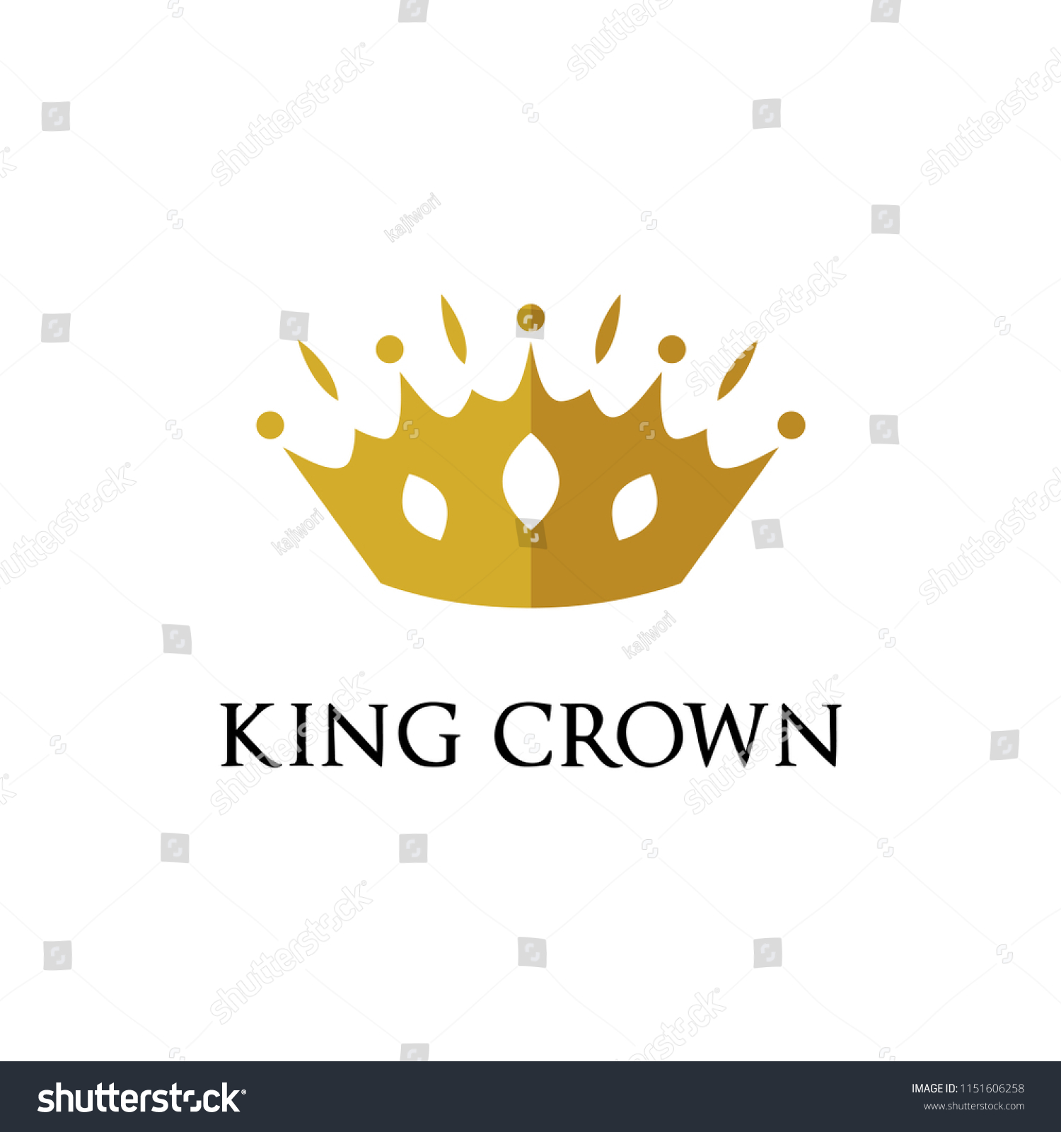King Crown Creative Logo Design Template Stock Vector (Royalty Free ...