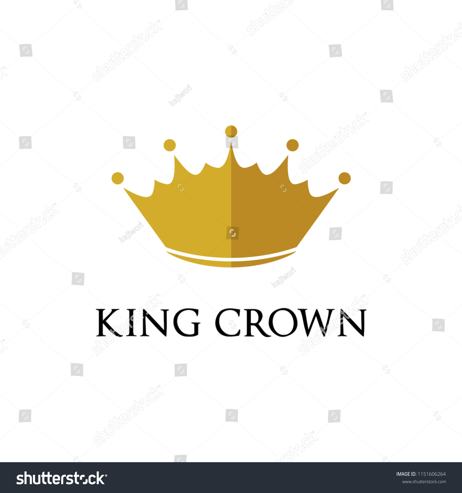 King Crown Creative Logo Design Template: vector de stock (libre de ...