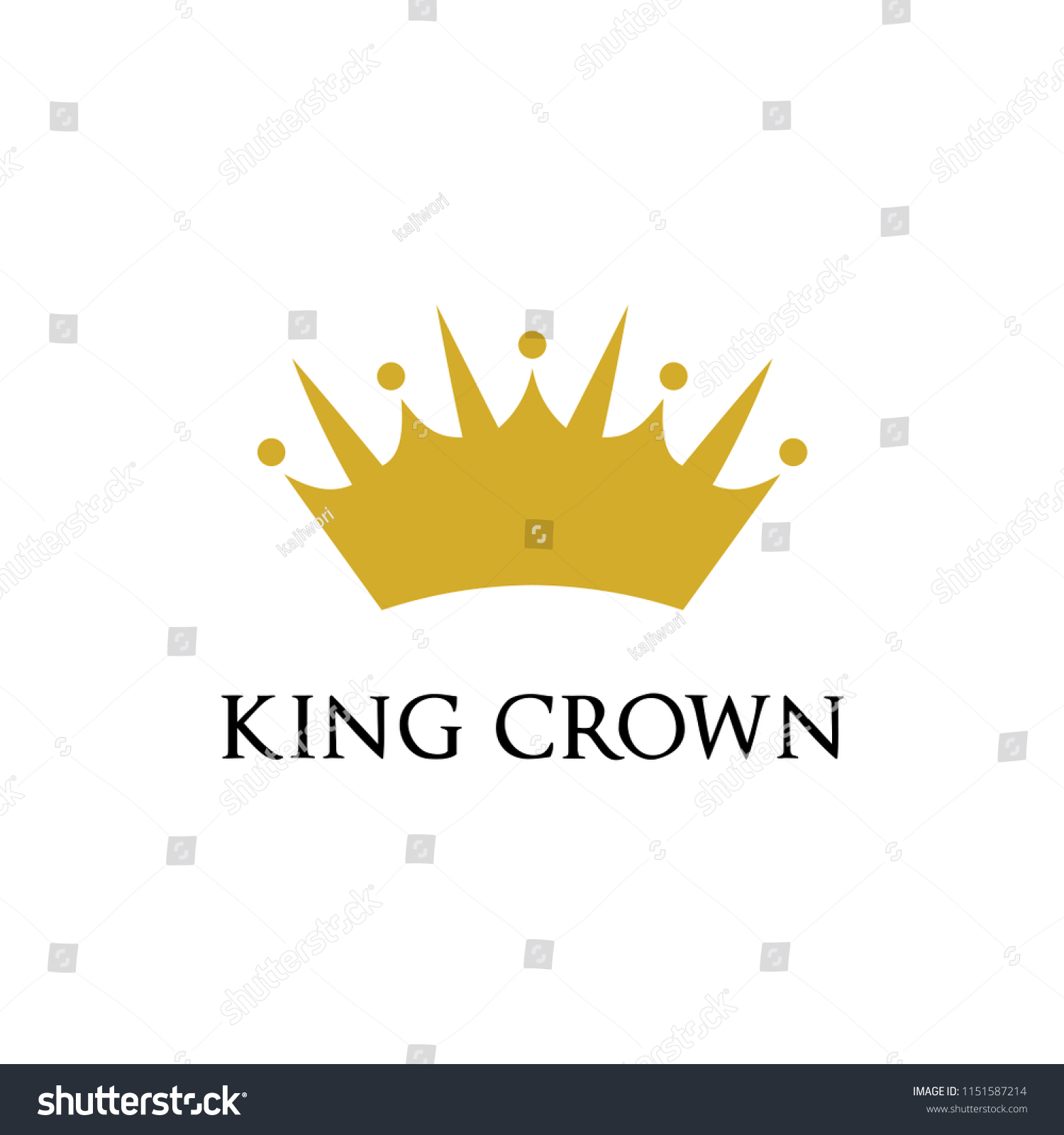 King Crown Logo Design Template Stock Vector (Royalty Free) 1151587214 ...