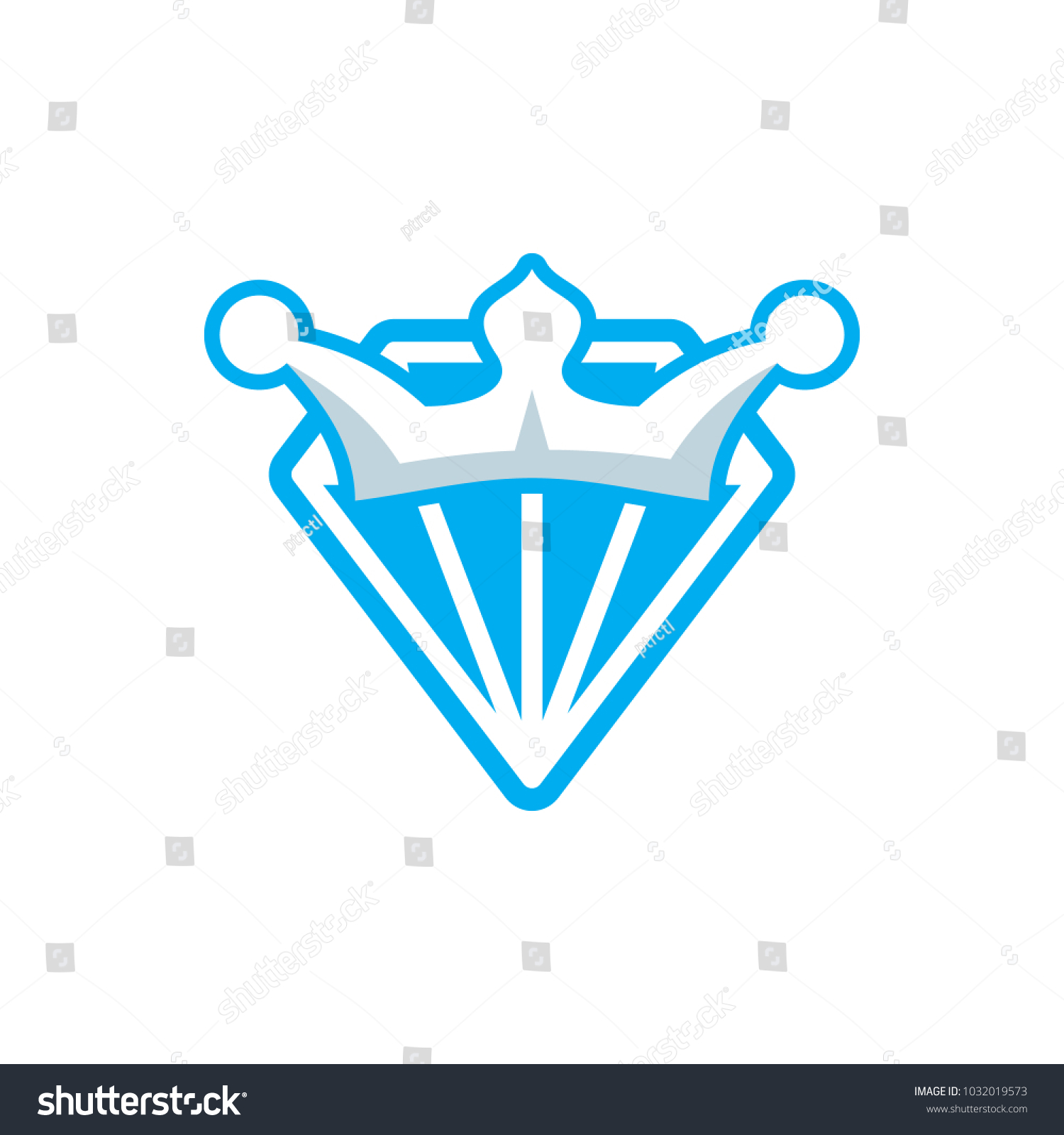King Diamond Logo Icon Design: vector de stock (libre de regalías ...