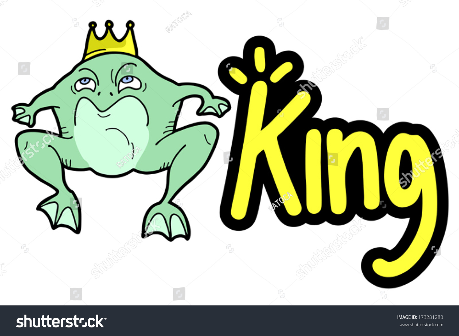 King Frog Stock Vector (Royalty Free) 173281280 | Shutterstock