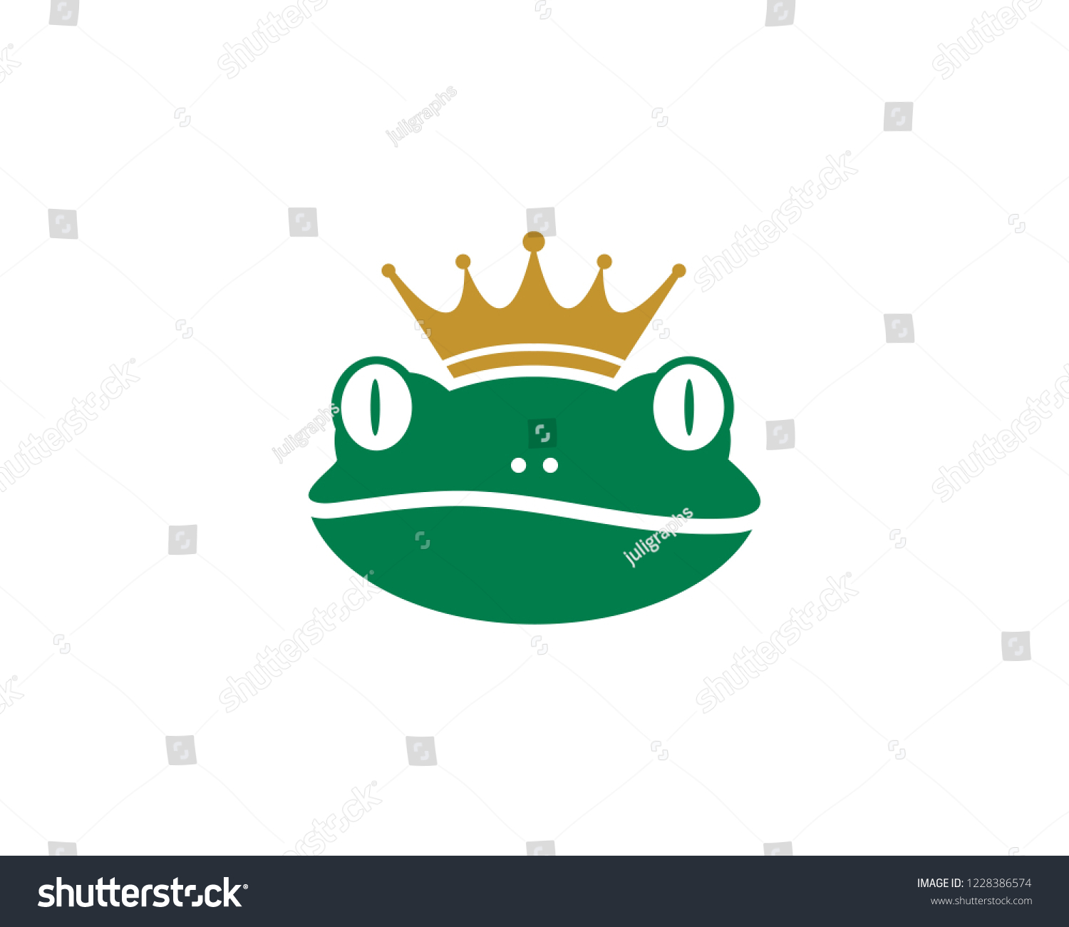 King Frog Logo Template Vector Illustration: เวกเตอร์สต็อก (ปลอดค่าลิขสิทธิ์) 1228386574 ...
