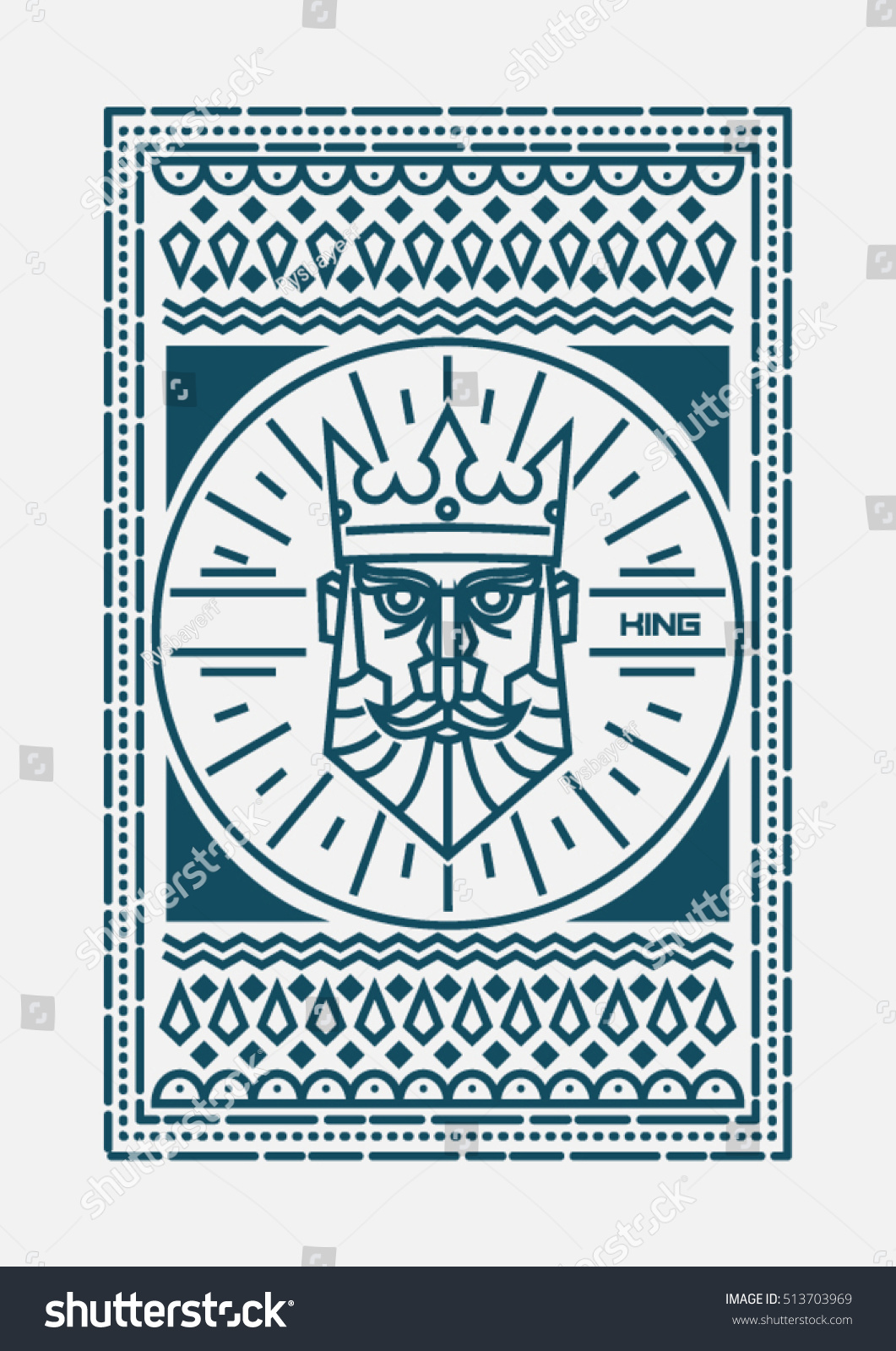 Vector de cabeza King con elementos: vector de stock (libre de regalías ...