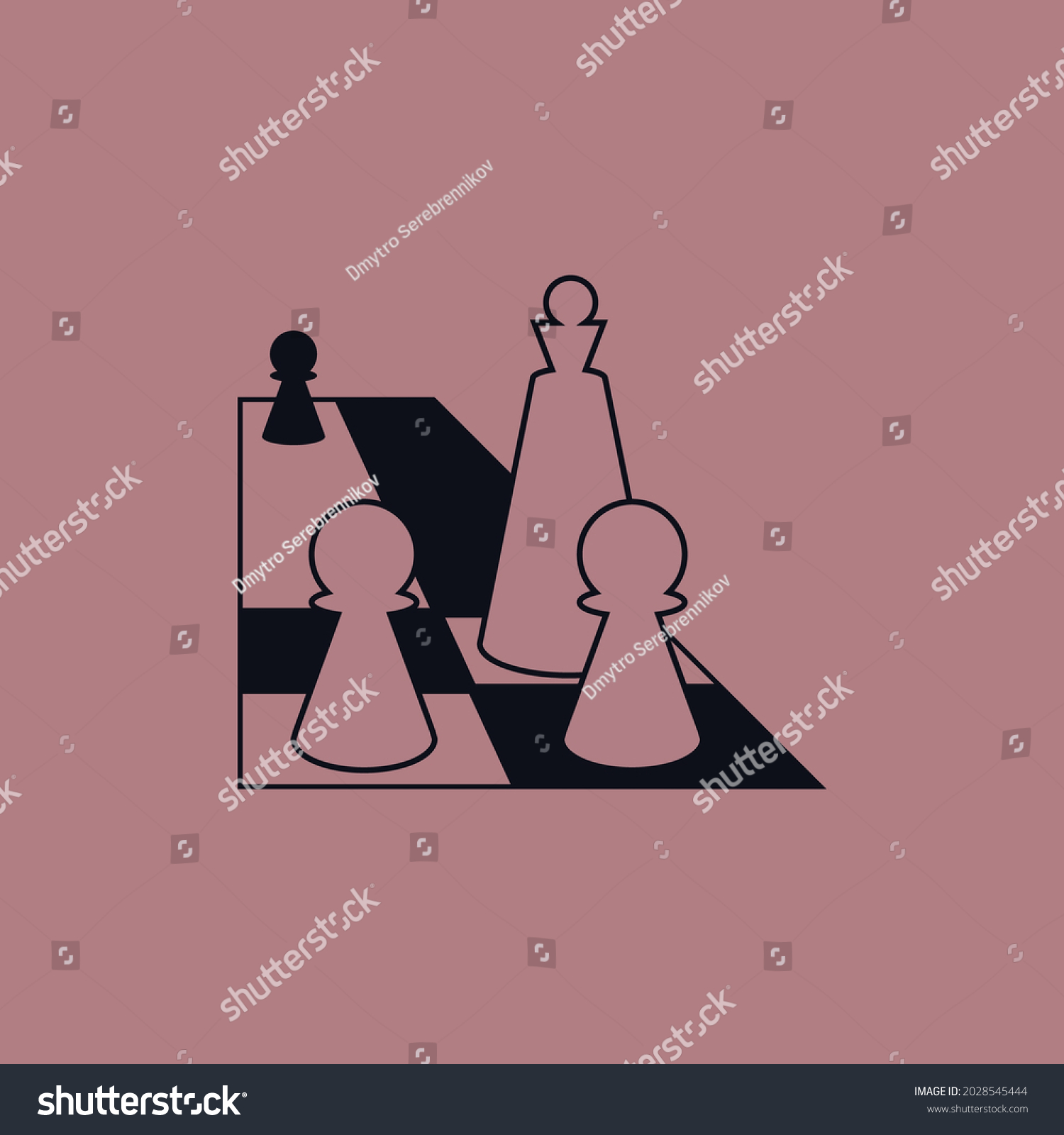 King Front Vector Composition Flat Style Stock Vector (Royalty Free ...