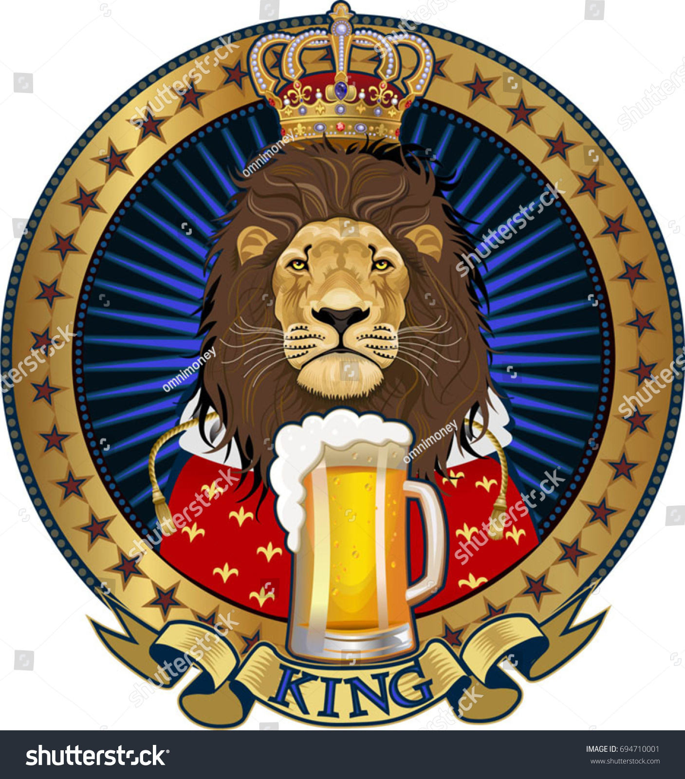 King Lion Beer Stock Vector (Royalty Free) 694710001 | Shutterstock