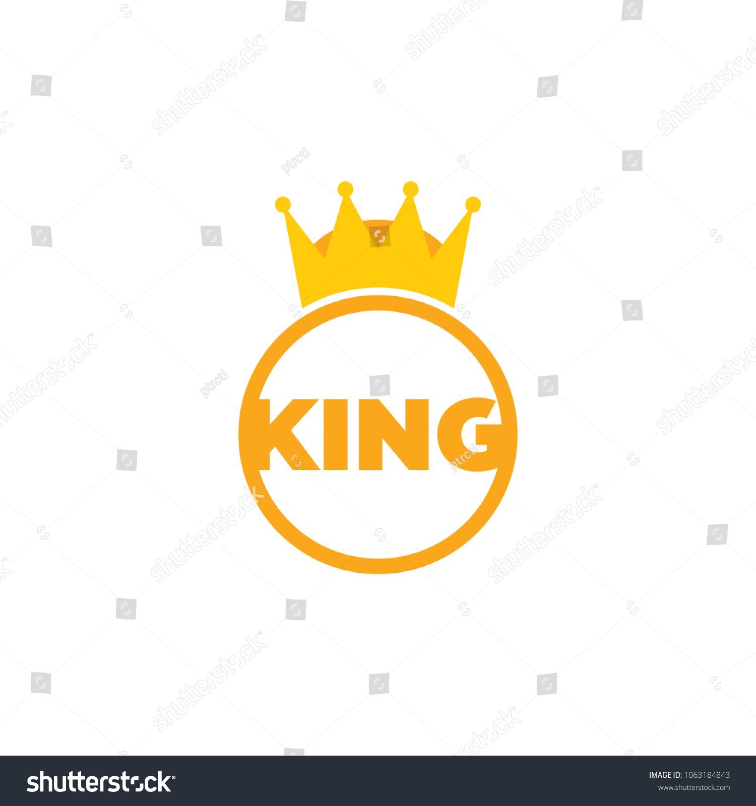 King Logo Icon Design Stock Vector (Royalty Free) 1063184843 | Shutterstock