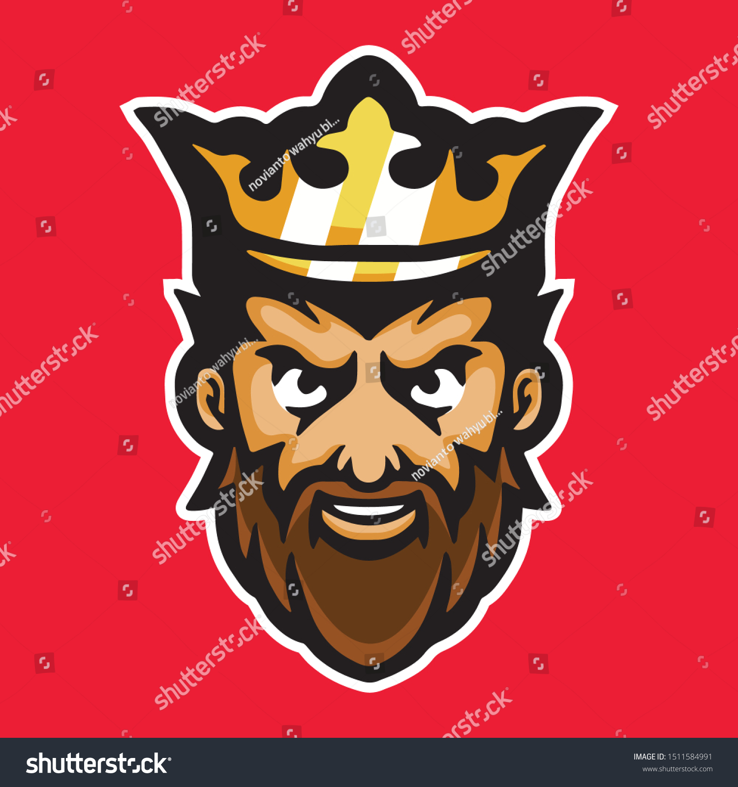 King Mascot Logo Vector Design Stock Vector (Royalty Free) 1511584991 ...