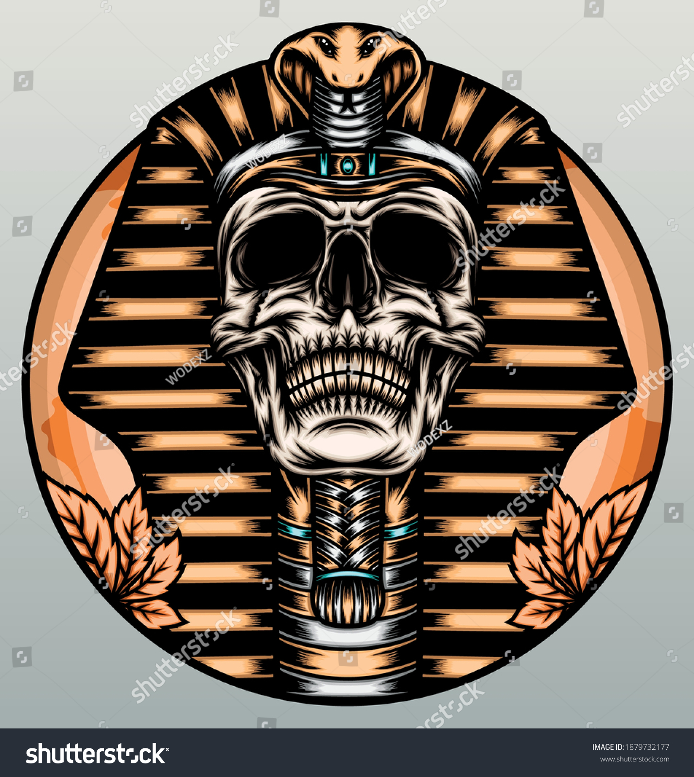 King Pharaoh Skull Premium Vector Stock Vector (Royalty Free ...