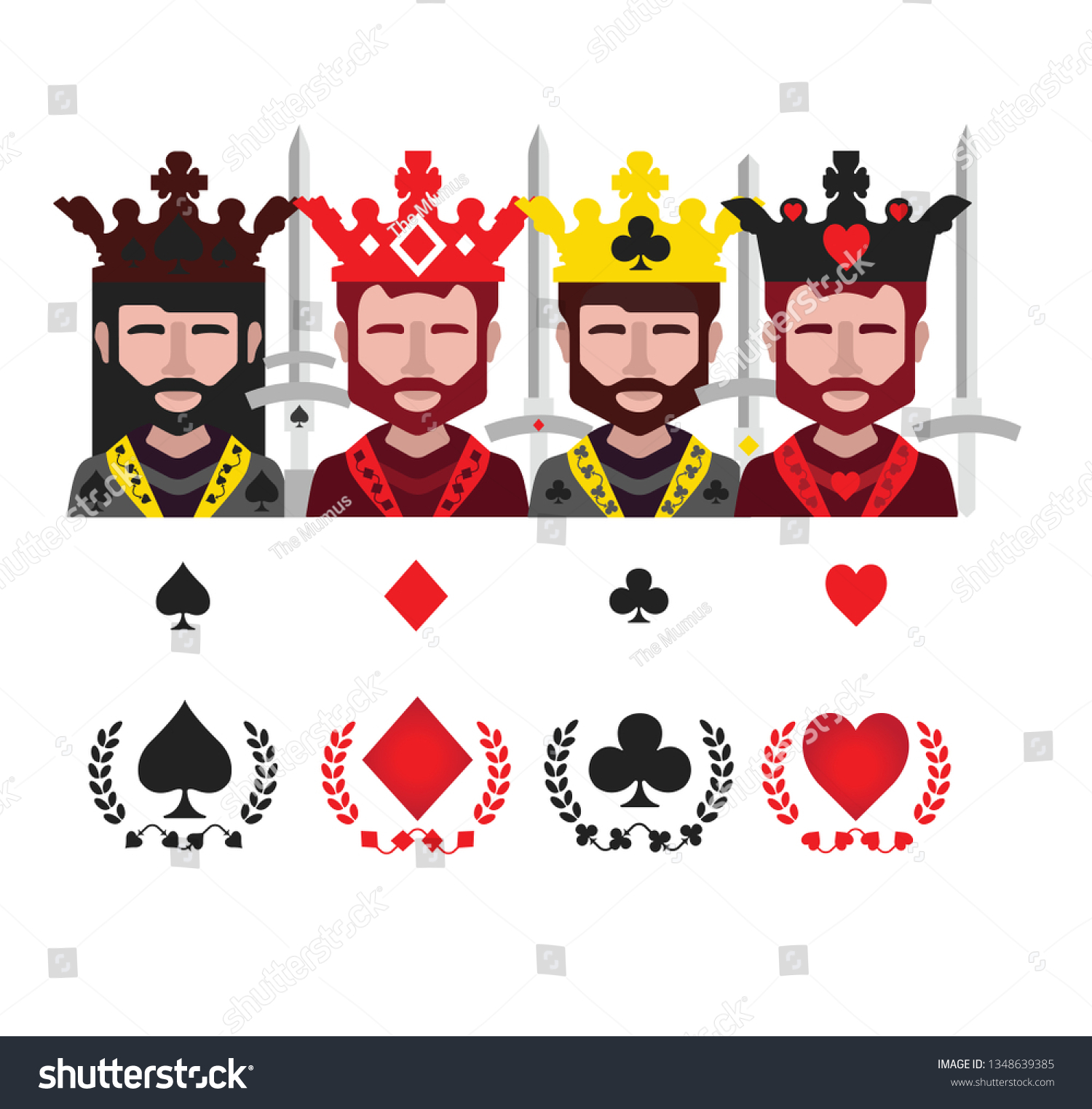 King Playing Card Images Stock Vector (Royalty Free) 1348639385 ...