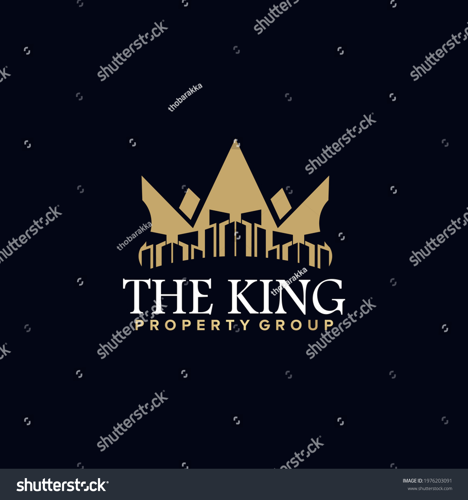 King Property Logo Design Vector Template Stock Vector (Royalty Free ...