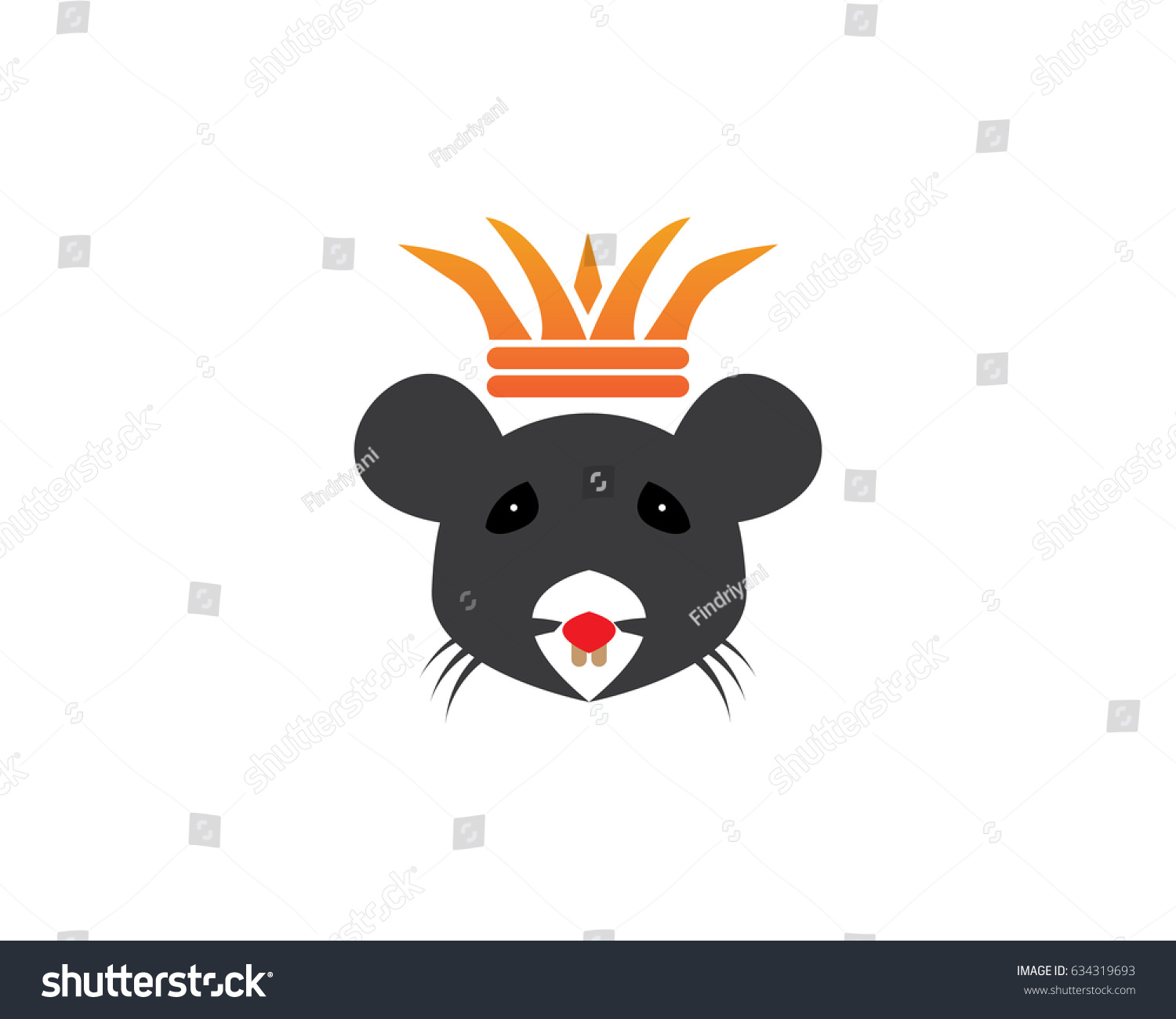 King Queen Rat Logo Stock Vector (Royalty Free) 634319693