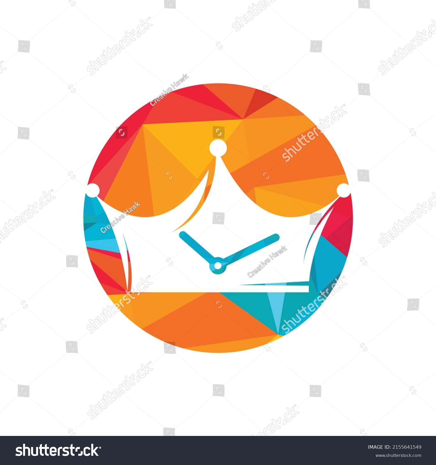 King Time Vector Logo Design Template Stock Vector (Royalty Free ...