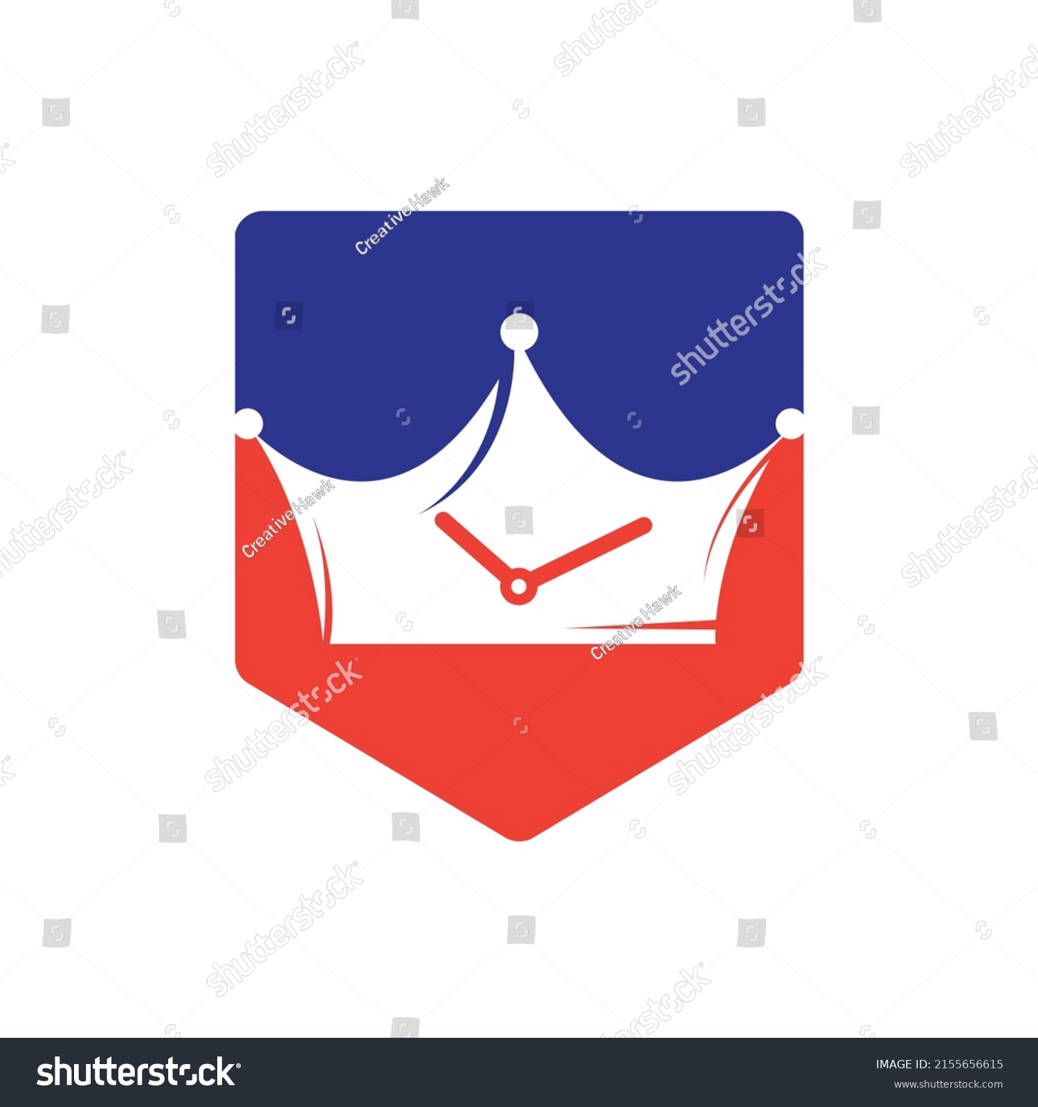 King Time Vector Logo Design Template Stock Vector (Royalty Free ...