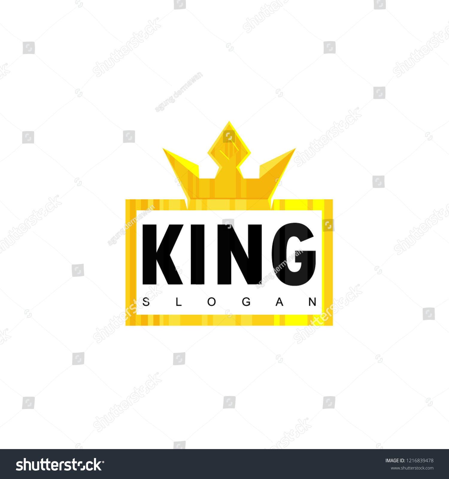 King Typography Emblem Stock Vector (Royalty Free) 1216839478 ...