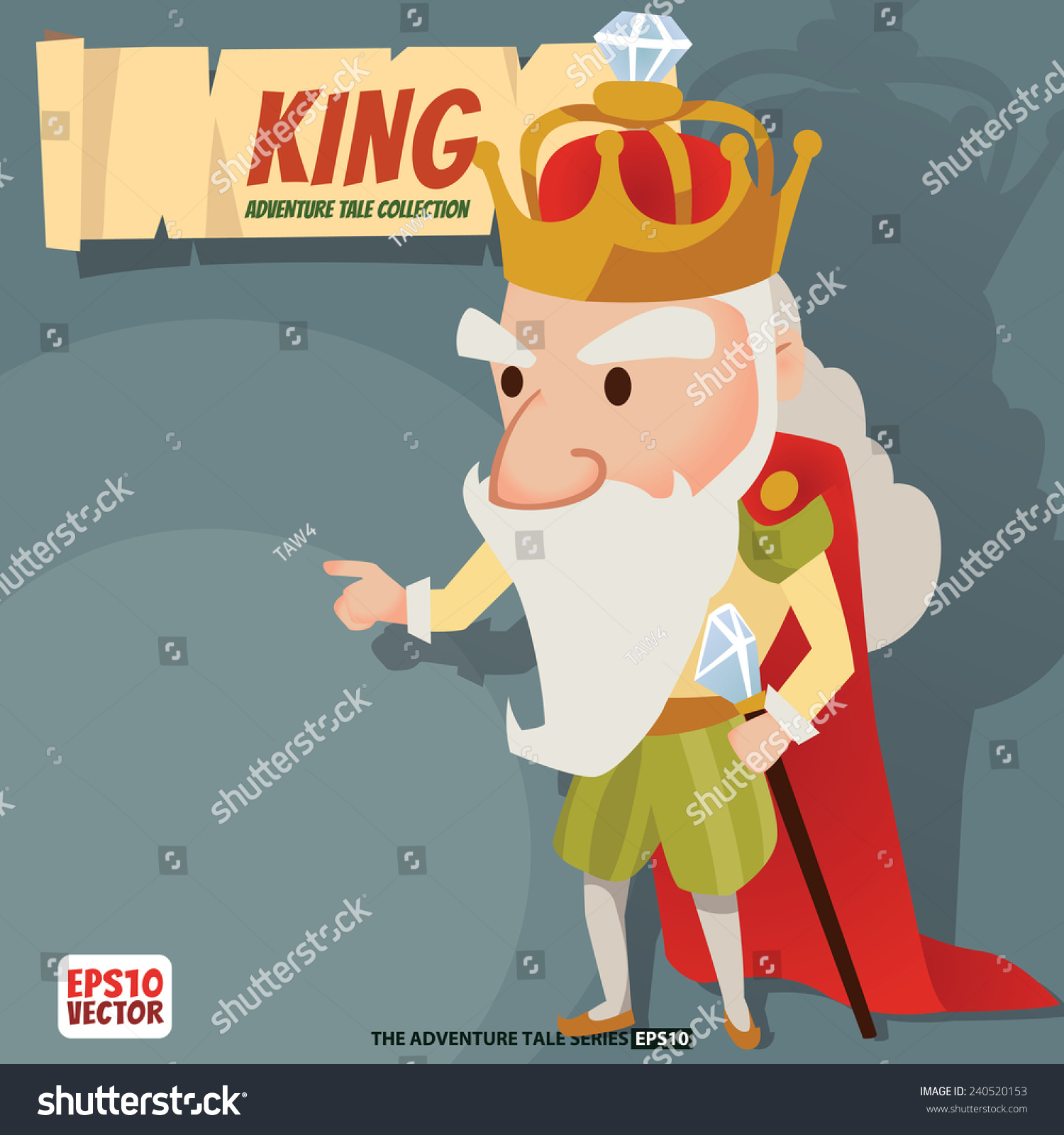 King Vector Art Illustration Stock Vector (Royalty Free) 240520153