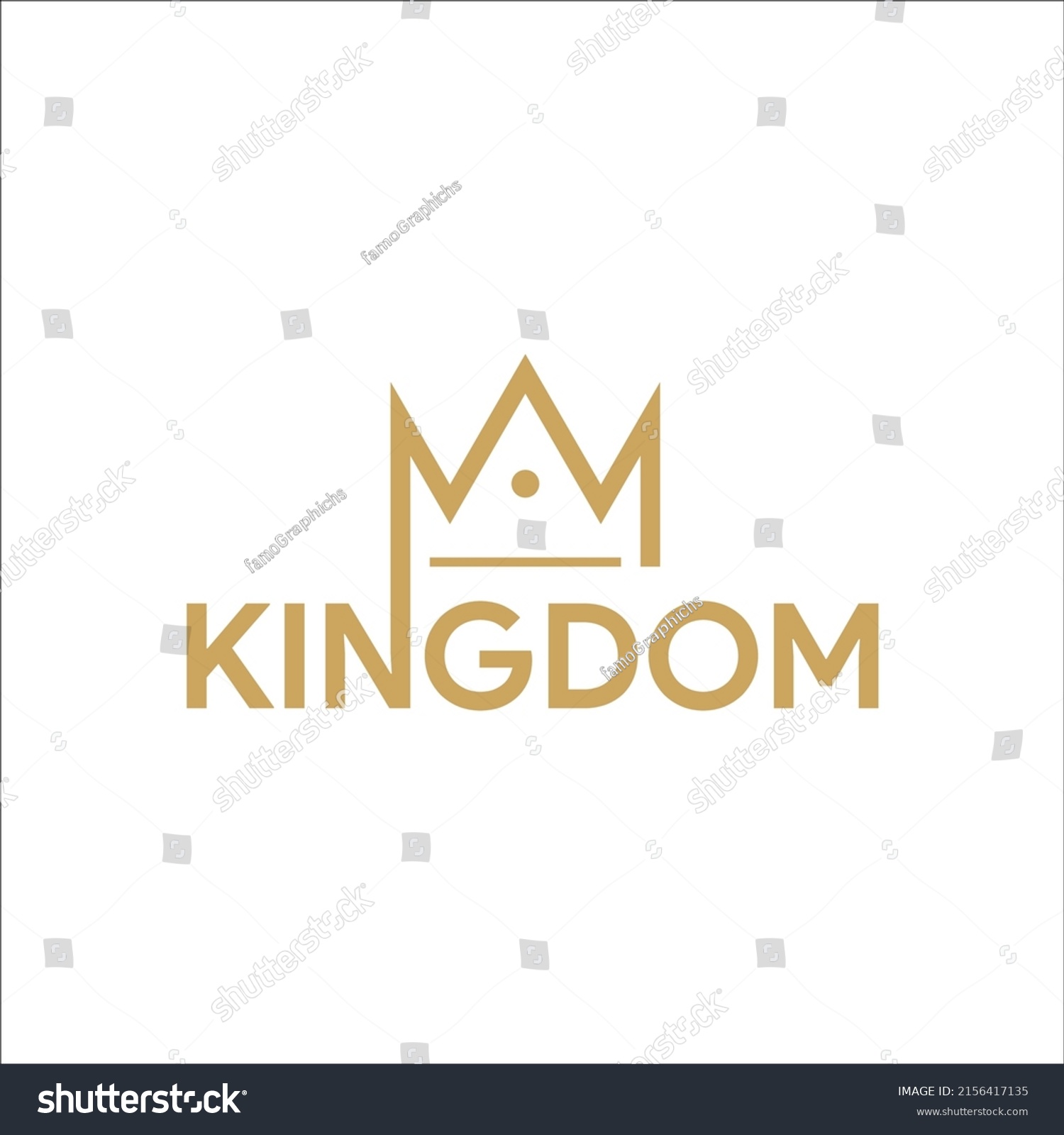 Kingdom Typography Templates Crown Logo Vector Stock Vector (Royalty ...