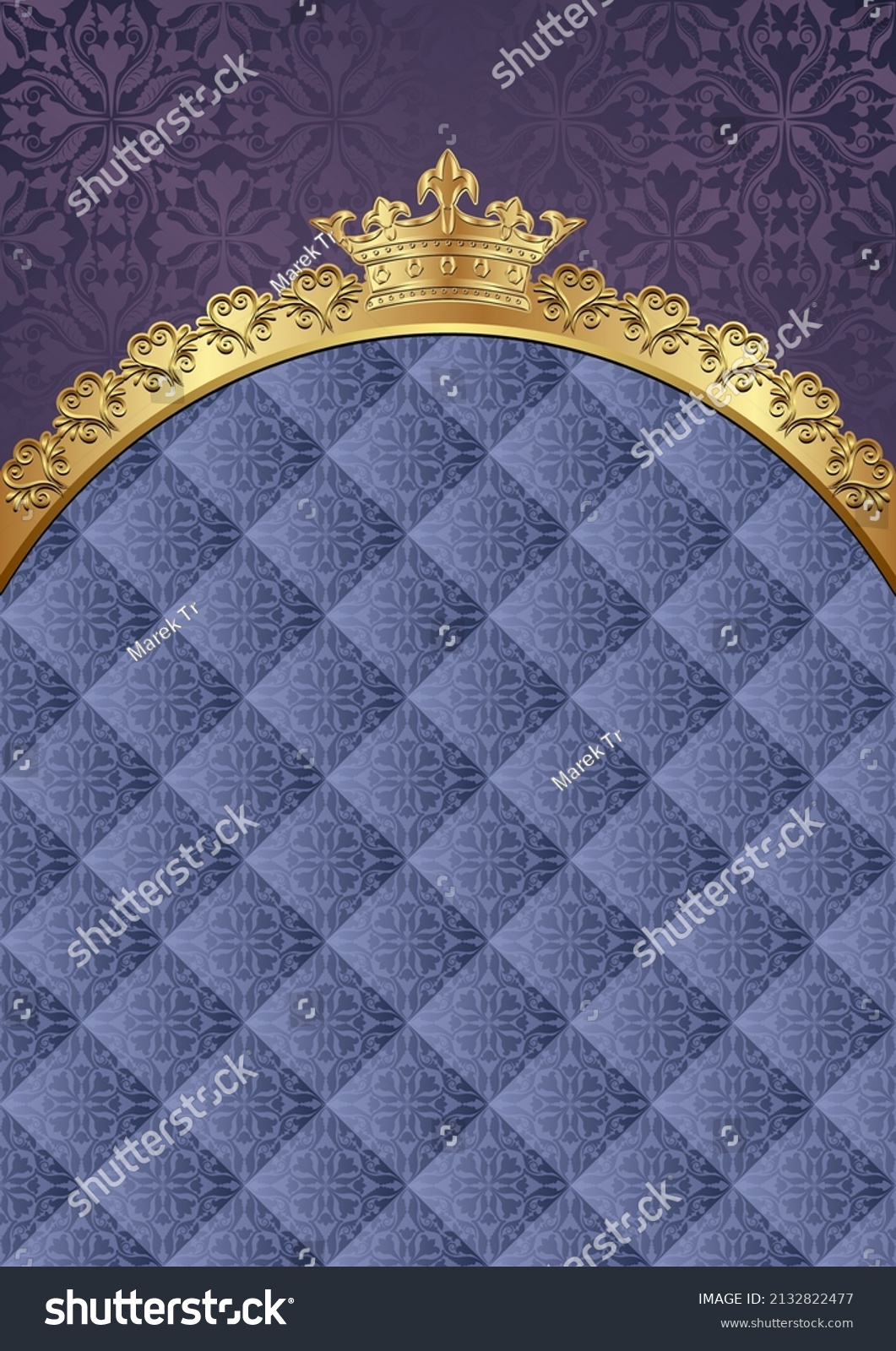 Kingly Background Golden Border Stock Vector (Royalty Free) 2132822477 ...