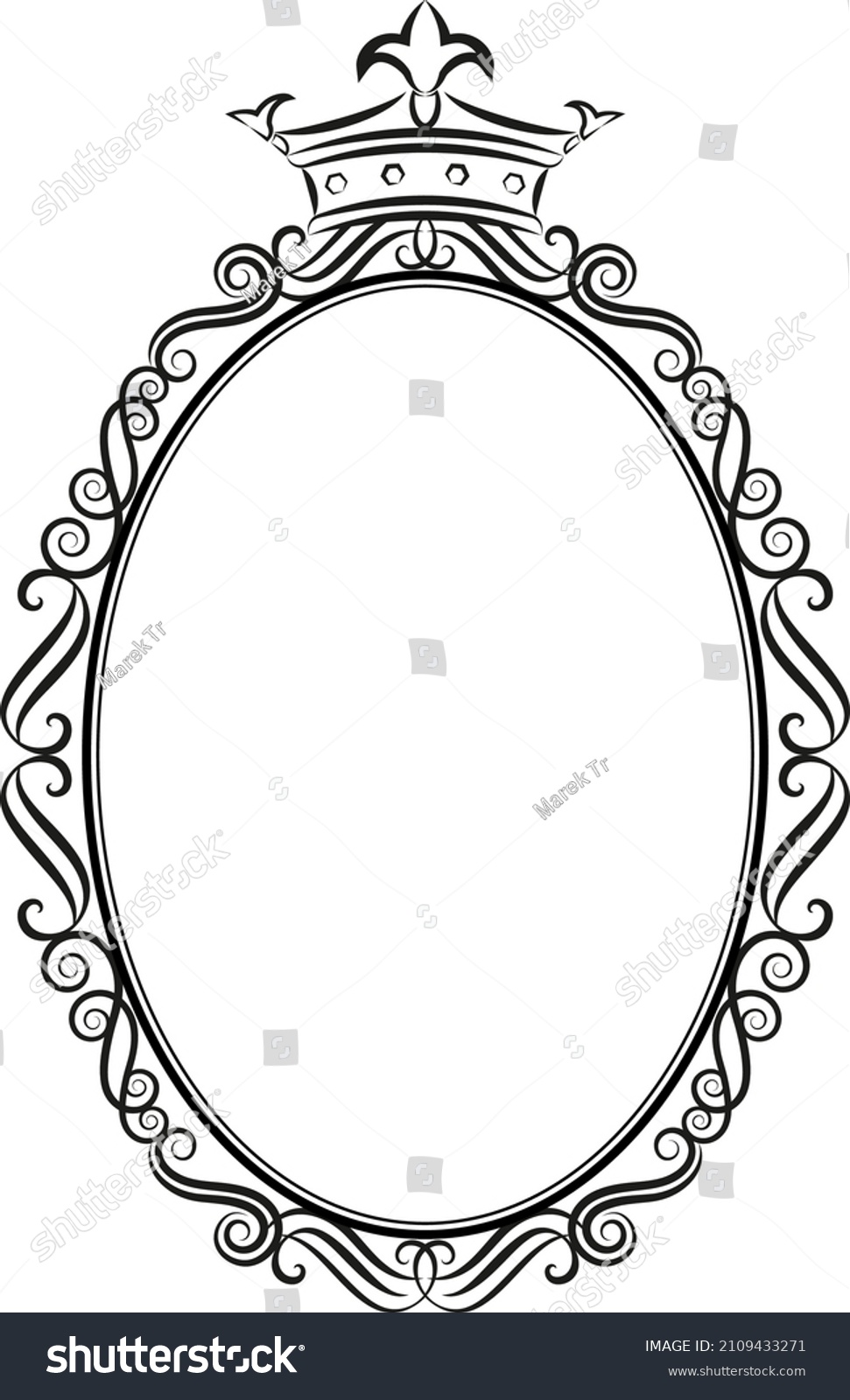 Kingly Frame Silhouette Vector Illustration Stock Vector (Royalty Free ...